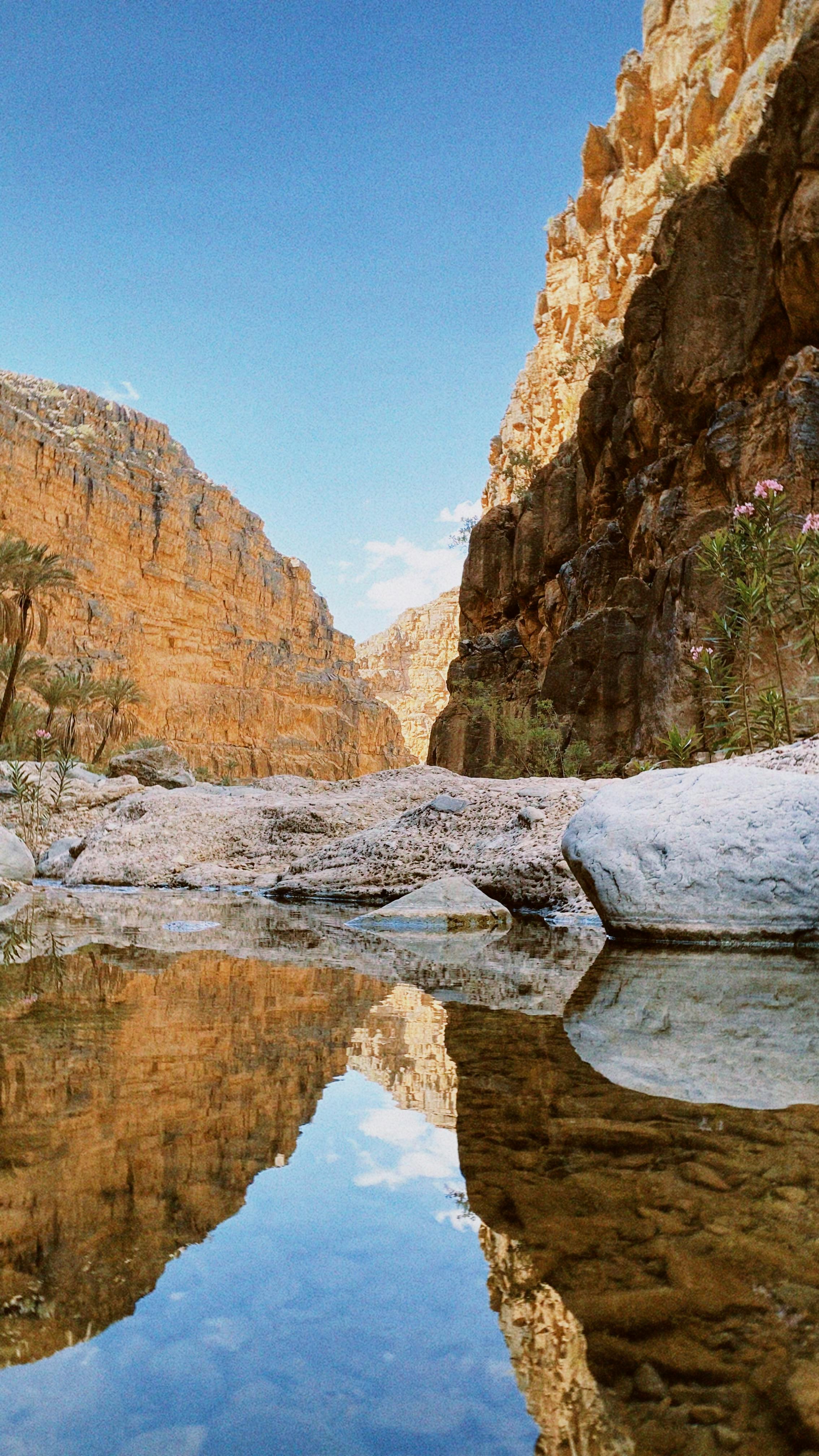 Scenic Canyon Reflection in Amtoudi, Morocco · Free Stock Photo