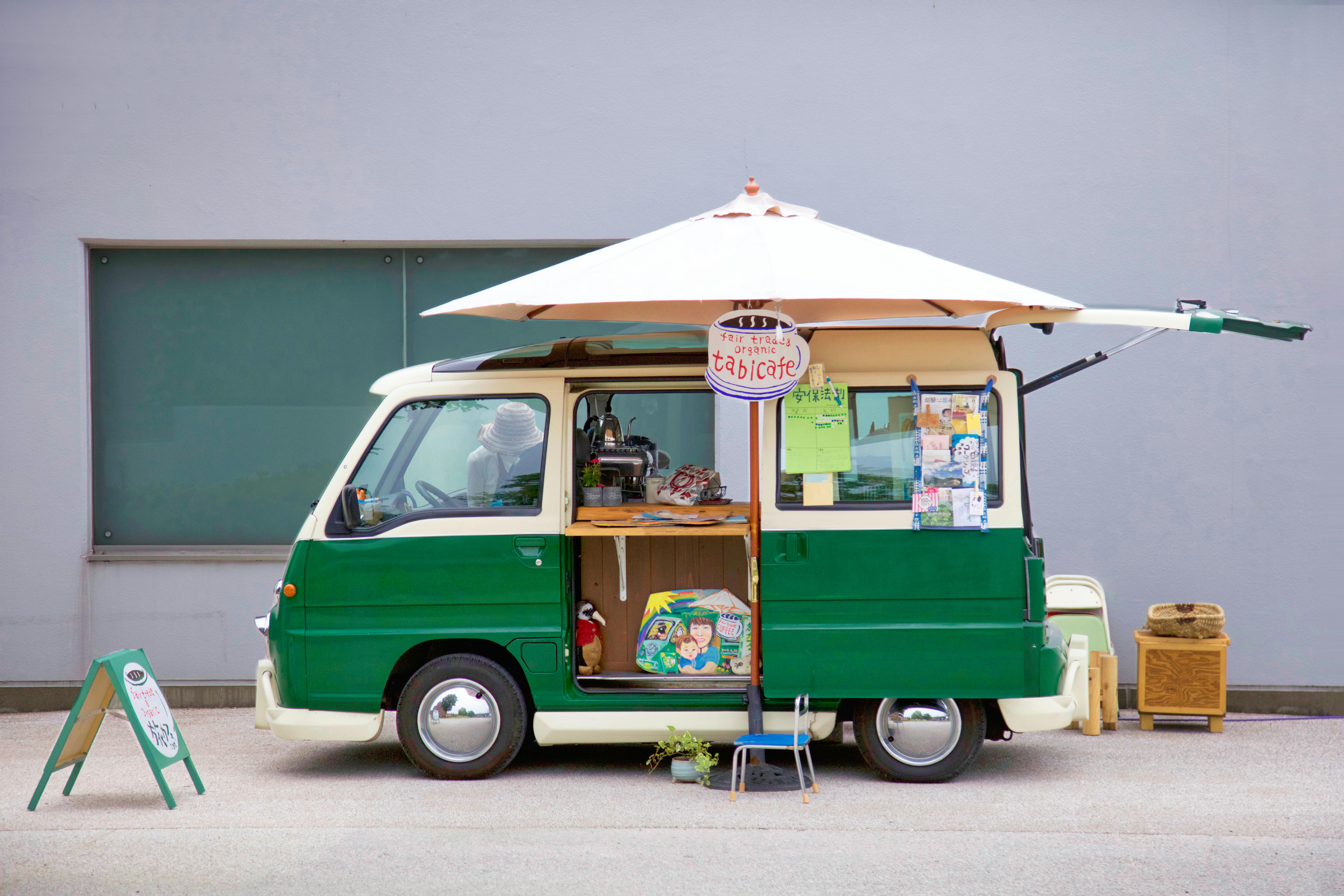 Charming Green Food Truck in Tokushima · Free Stock Photo