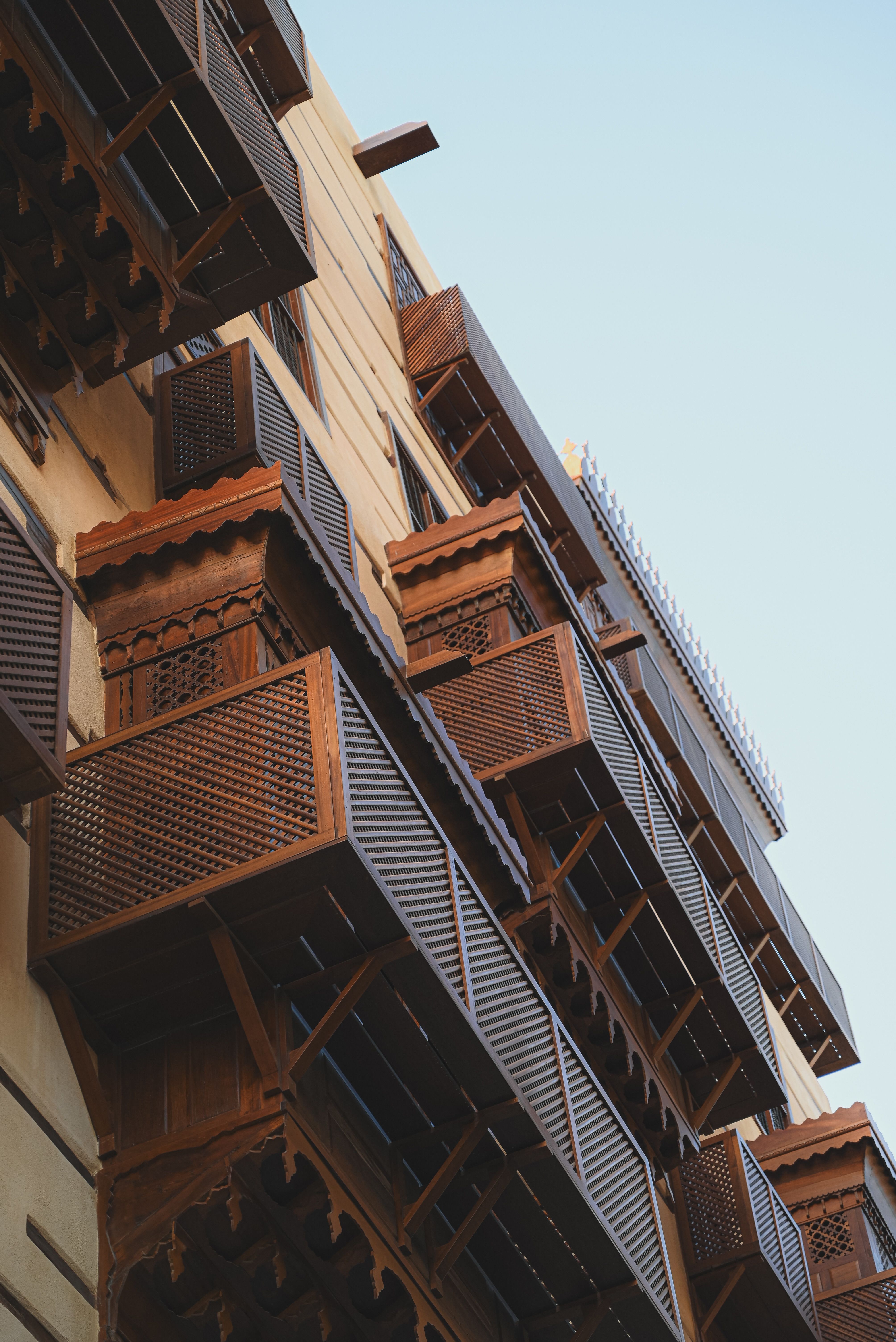 Traditional Middle Eastern Wooden Balconies · Free Stock Photo