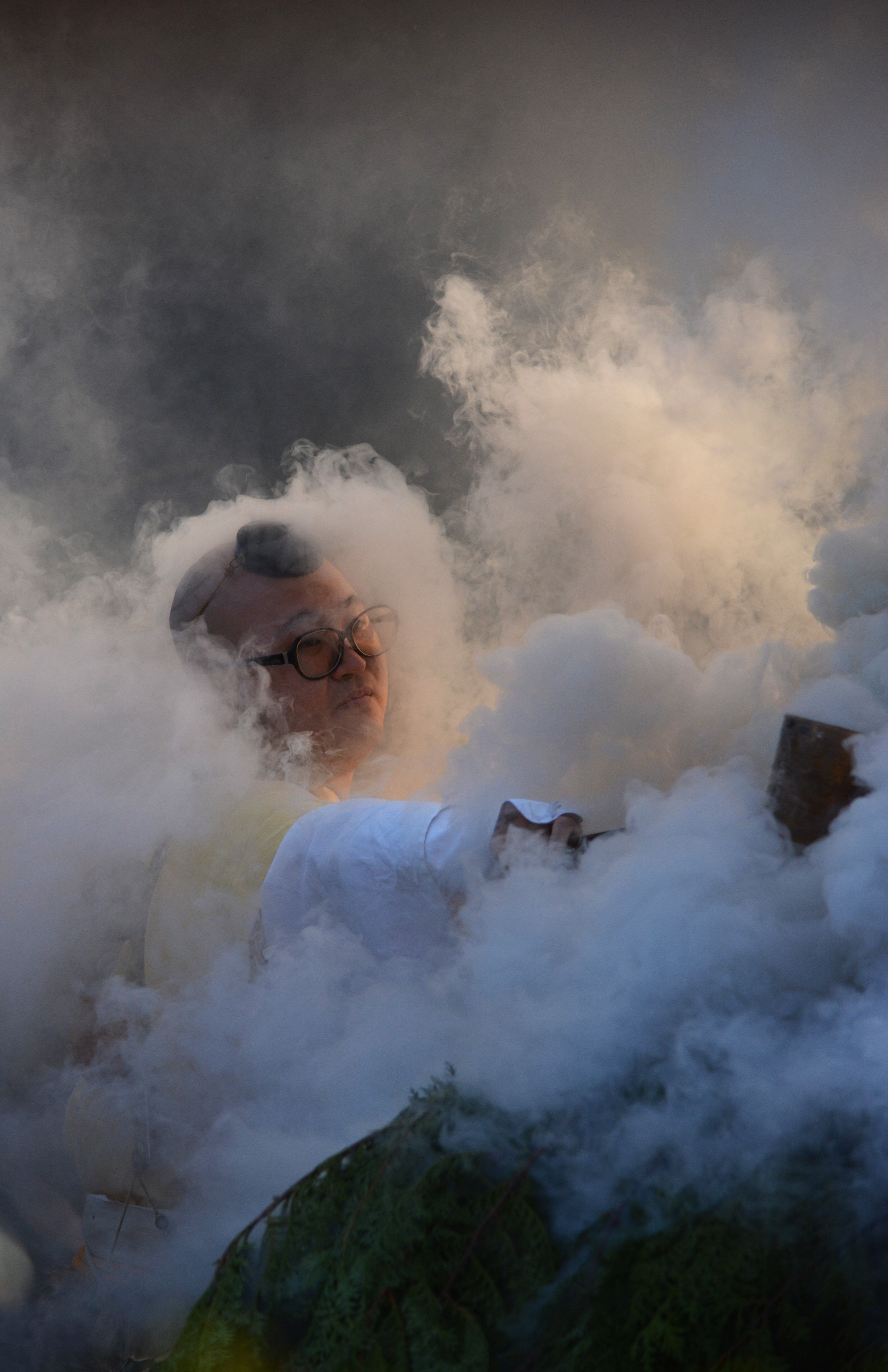 Mysterious Portrait Shrouded in Smoke · Free Stock Photo