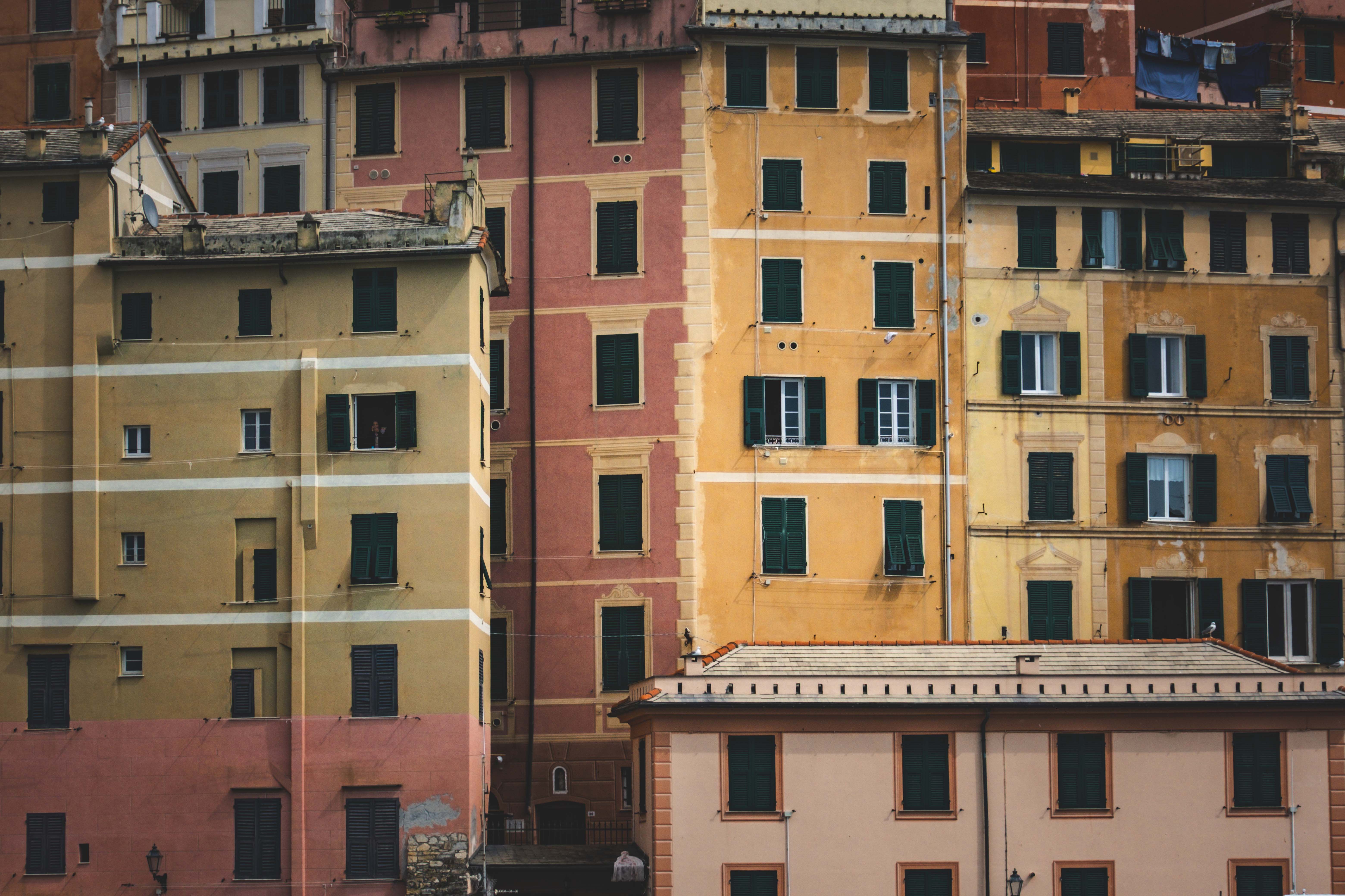Colorful Facade of Historic Italian Buildings · Free Stock Photo