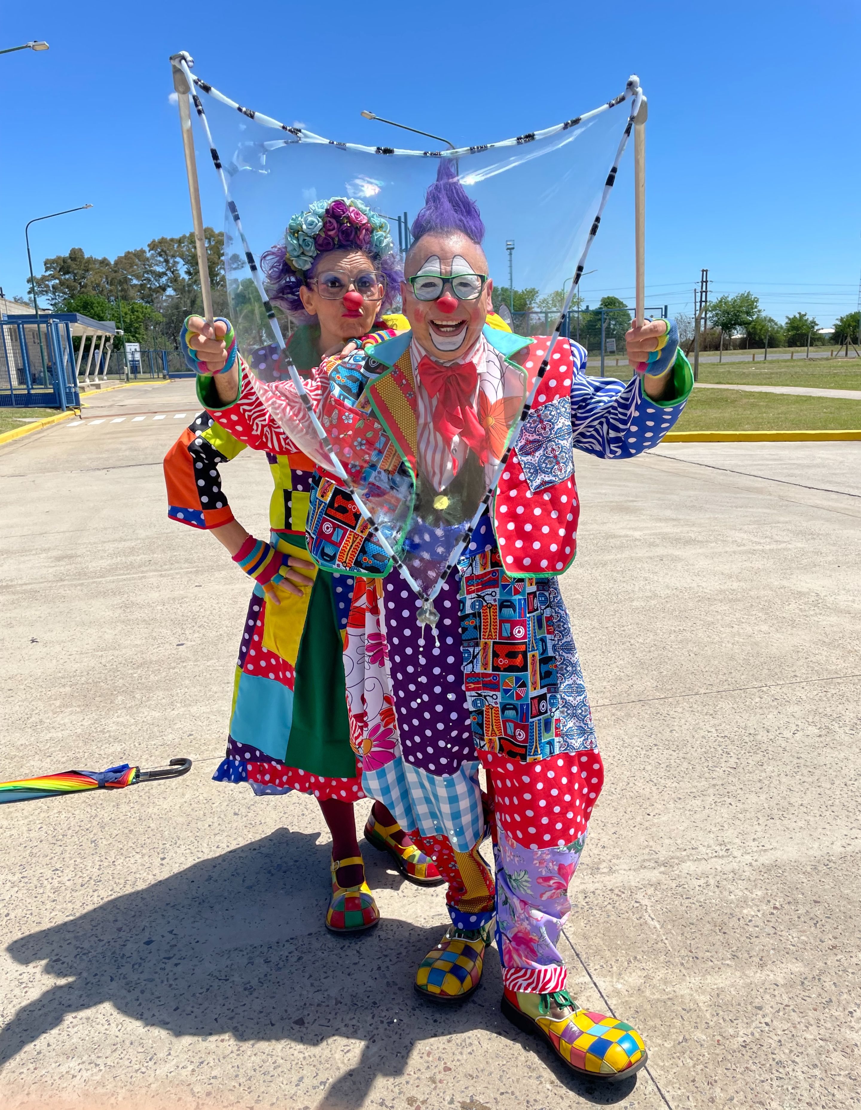 Vibrant Clowns at Circus Outdoors in Daylight · Free Stock Photo