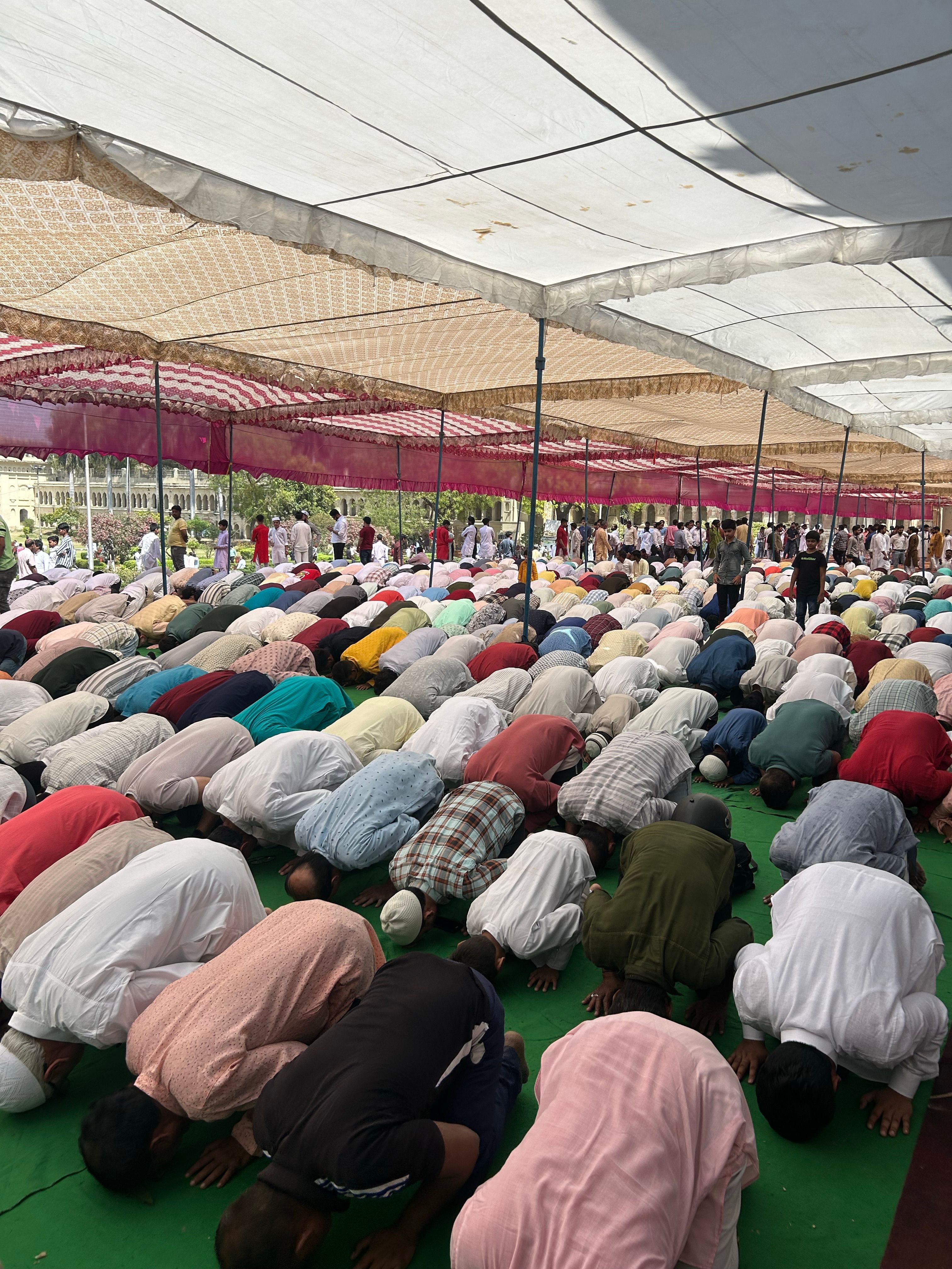 Muslim Community Praying During Eid in Lucknow · Free Stock Photo