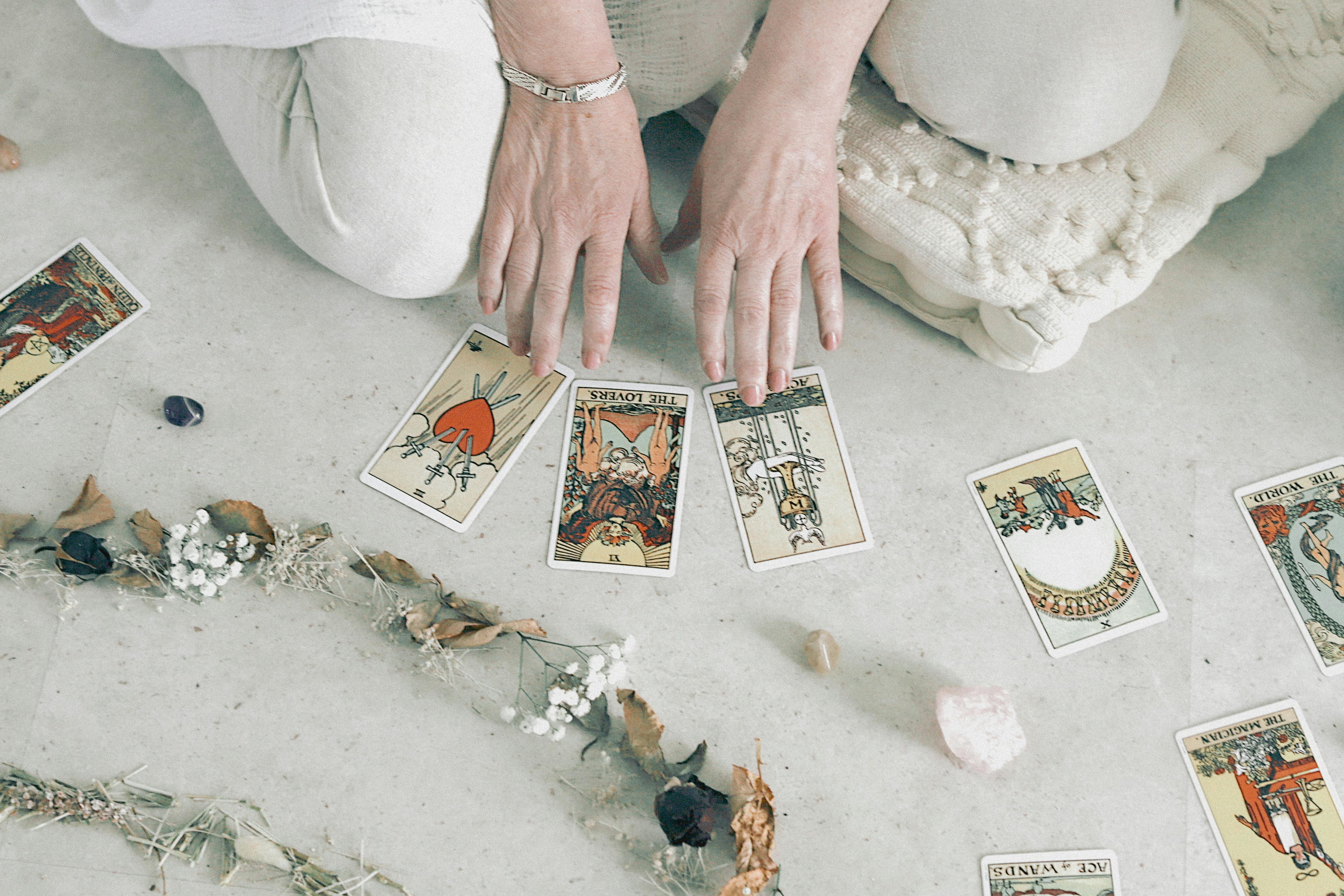 Mystical Tarot Reading Setup with Crystals · Free Stock Photo
