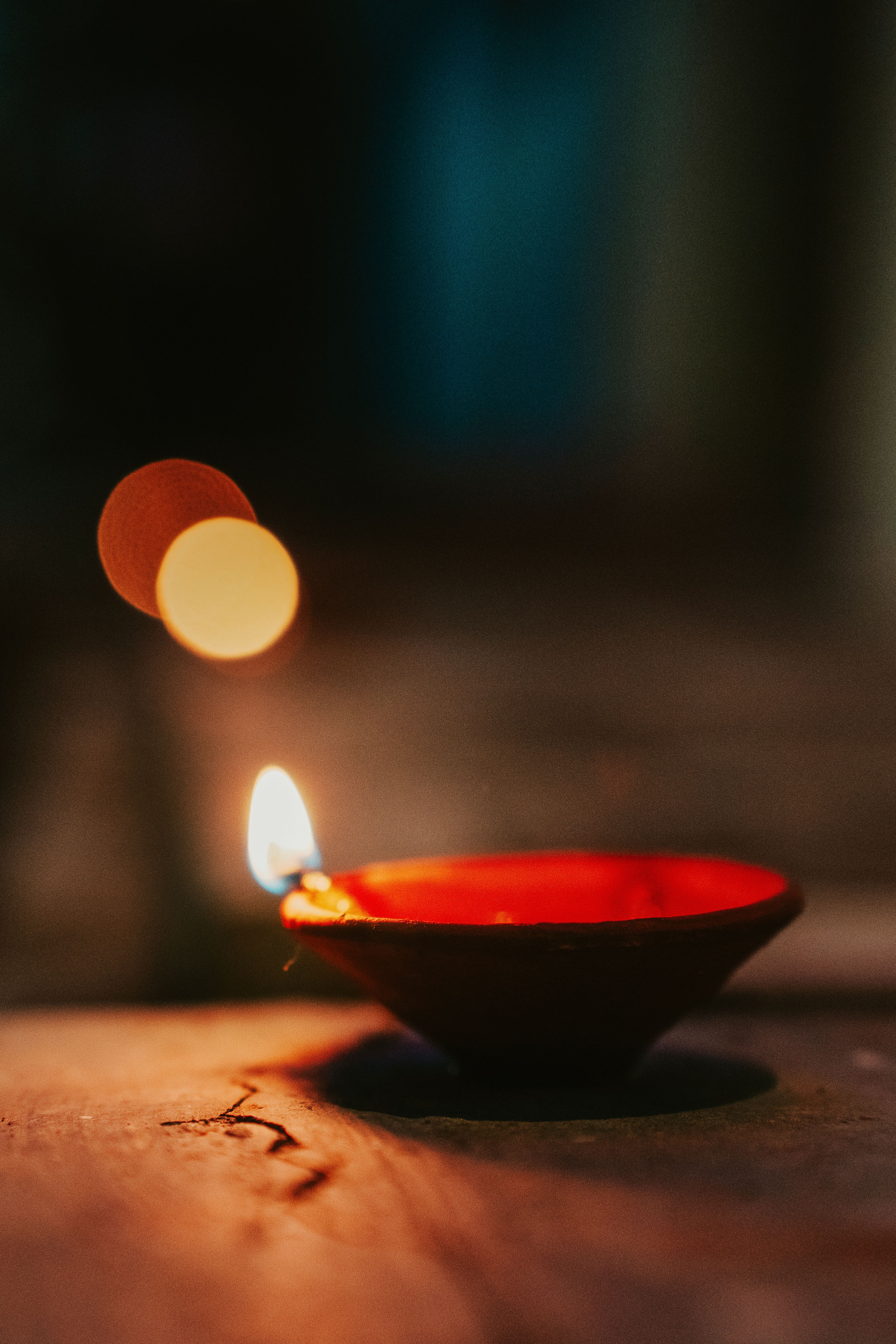 Vibrant Indian Diya Lamp during Festival Night · Free Stock Photo