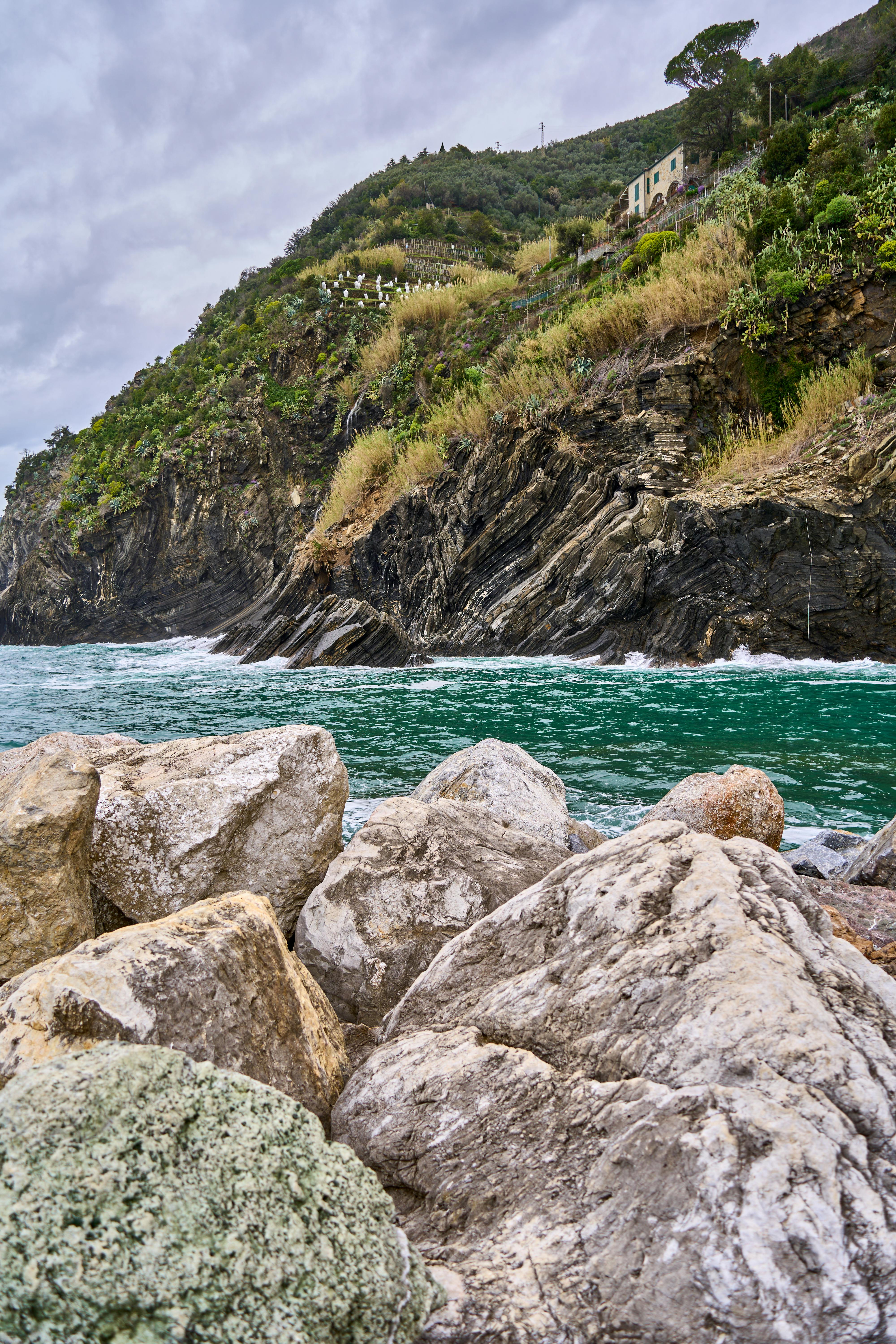 Picturesque Coastal Cliffside Landscape Scene · Free Stock Photo