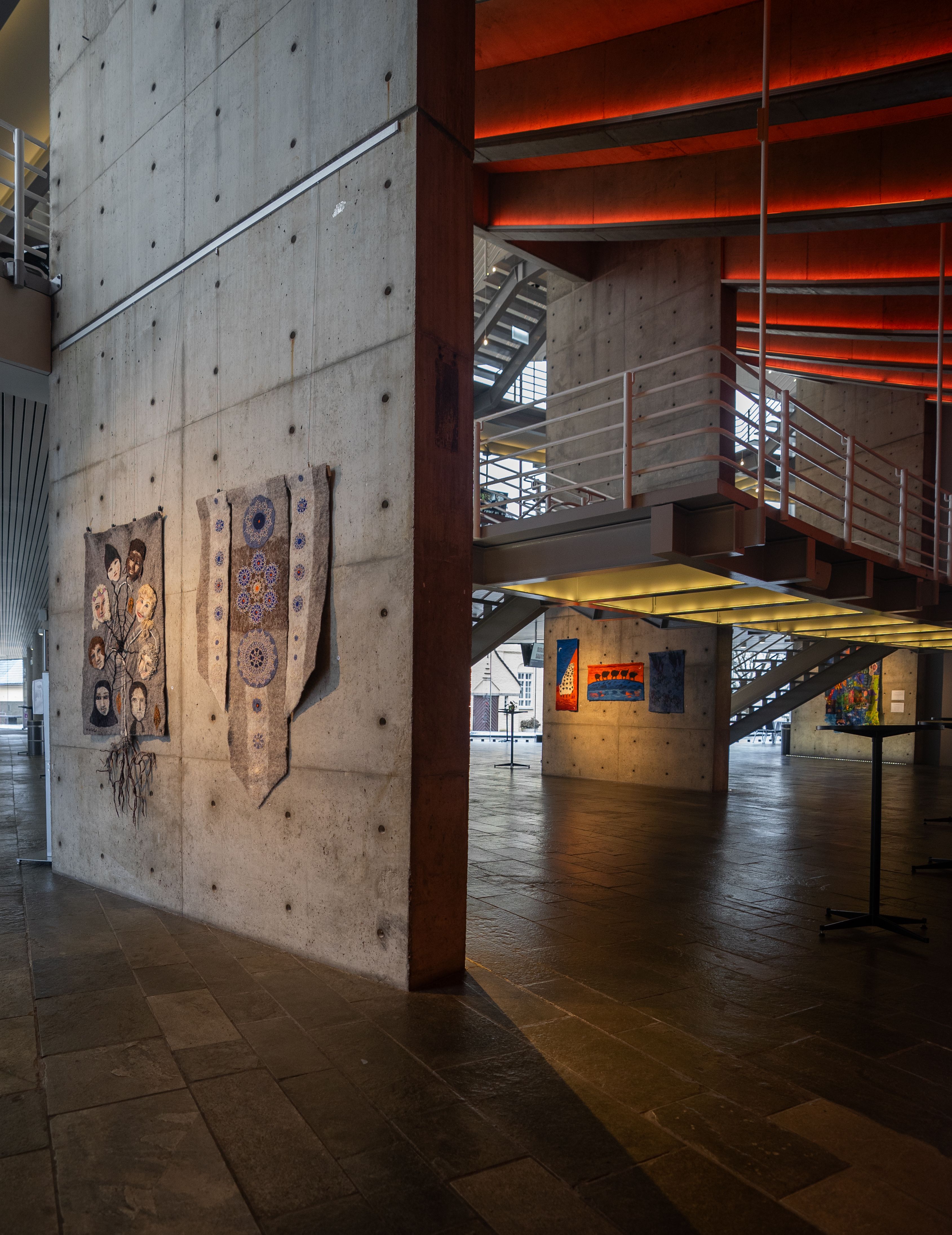Modern Art Exhibition in Urban Building Interior · Free Stock Photo