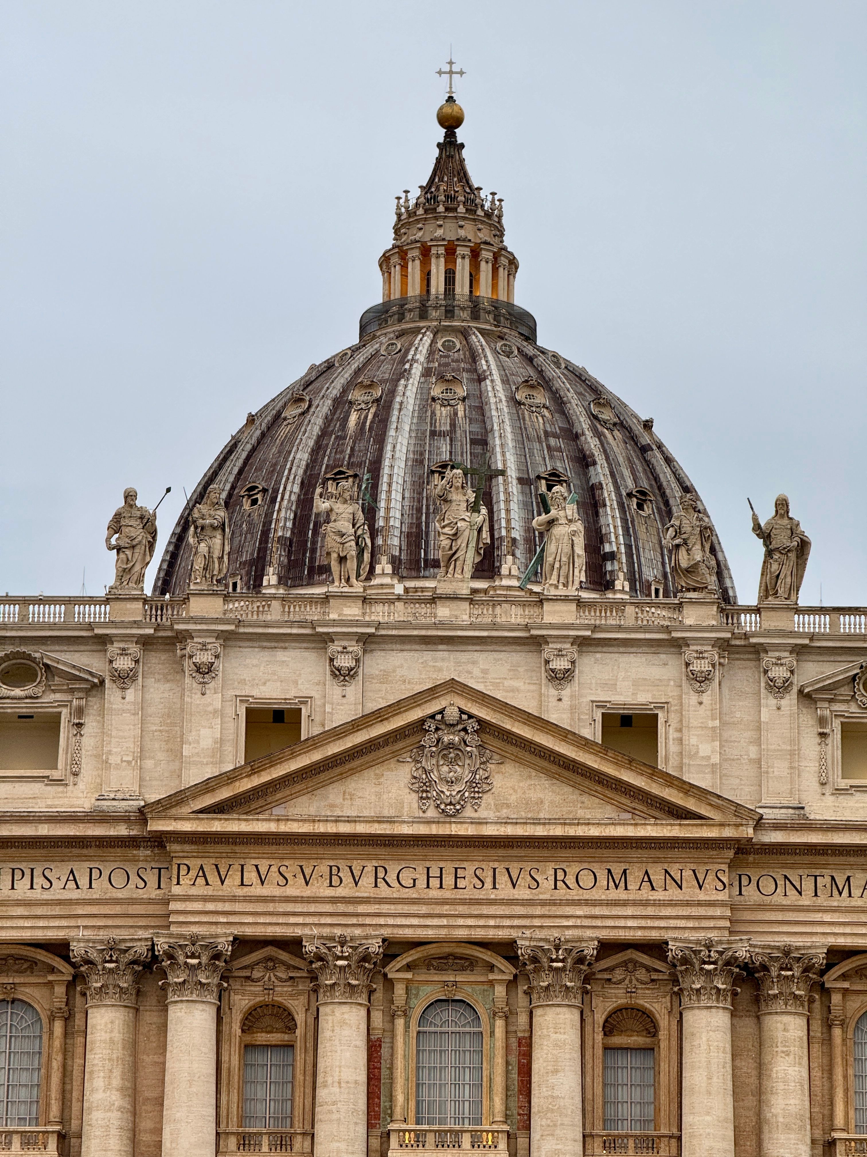 St. Peter's Basilica Dome in Vatican City · Free Stock Photo
