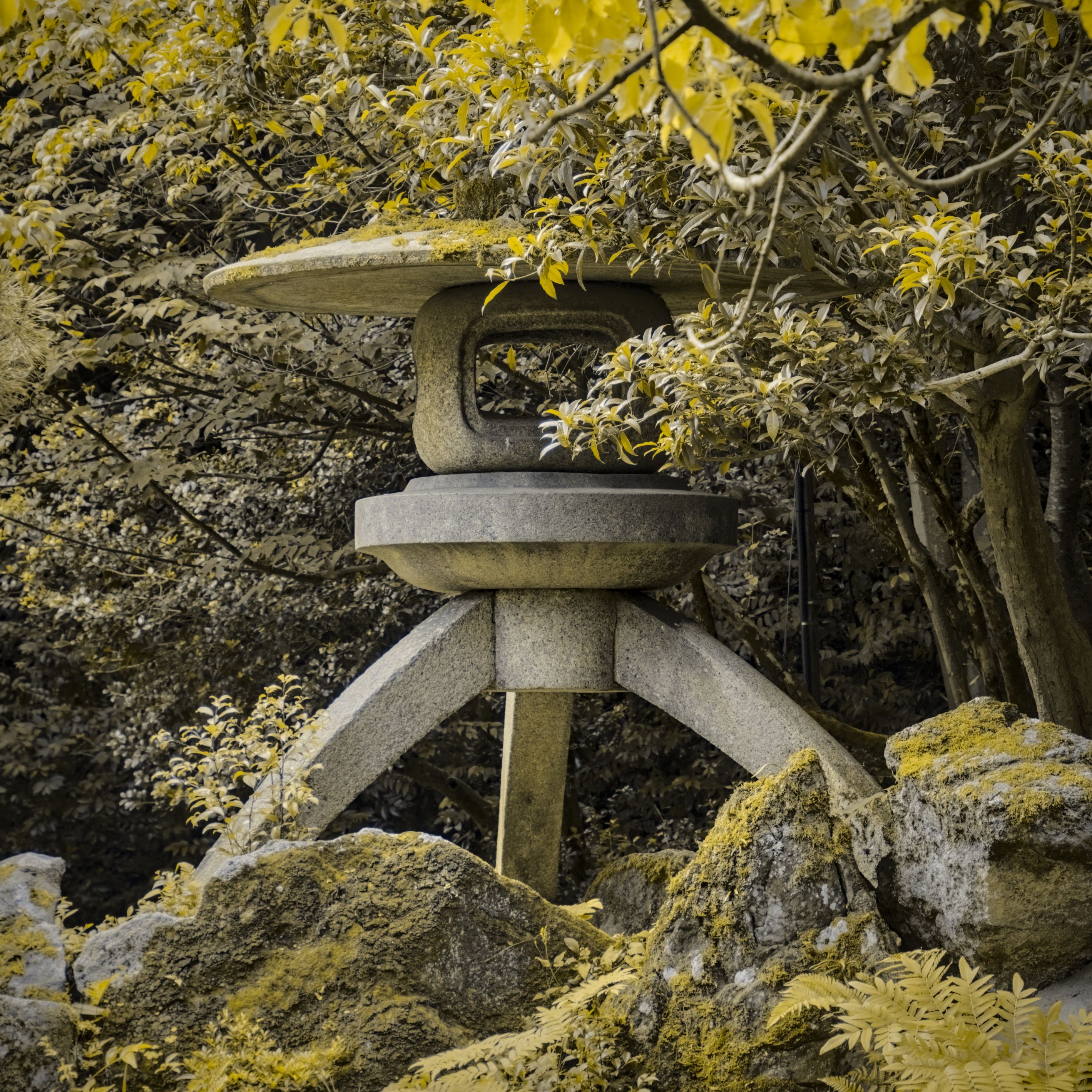 Traditional Japanese Stone Lantern in a Garden · Free Stock Photo