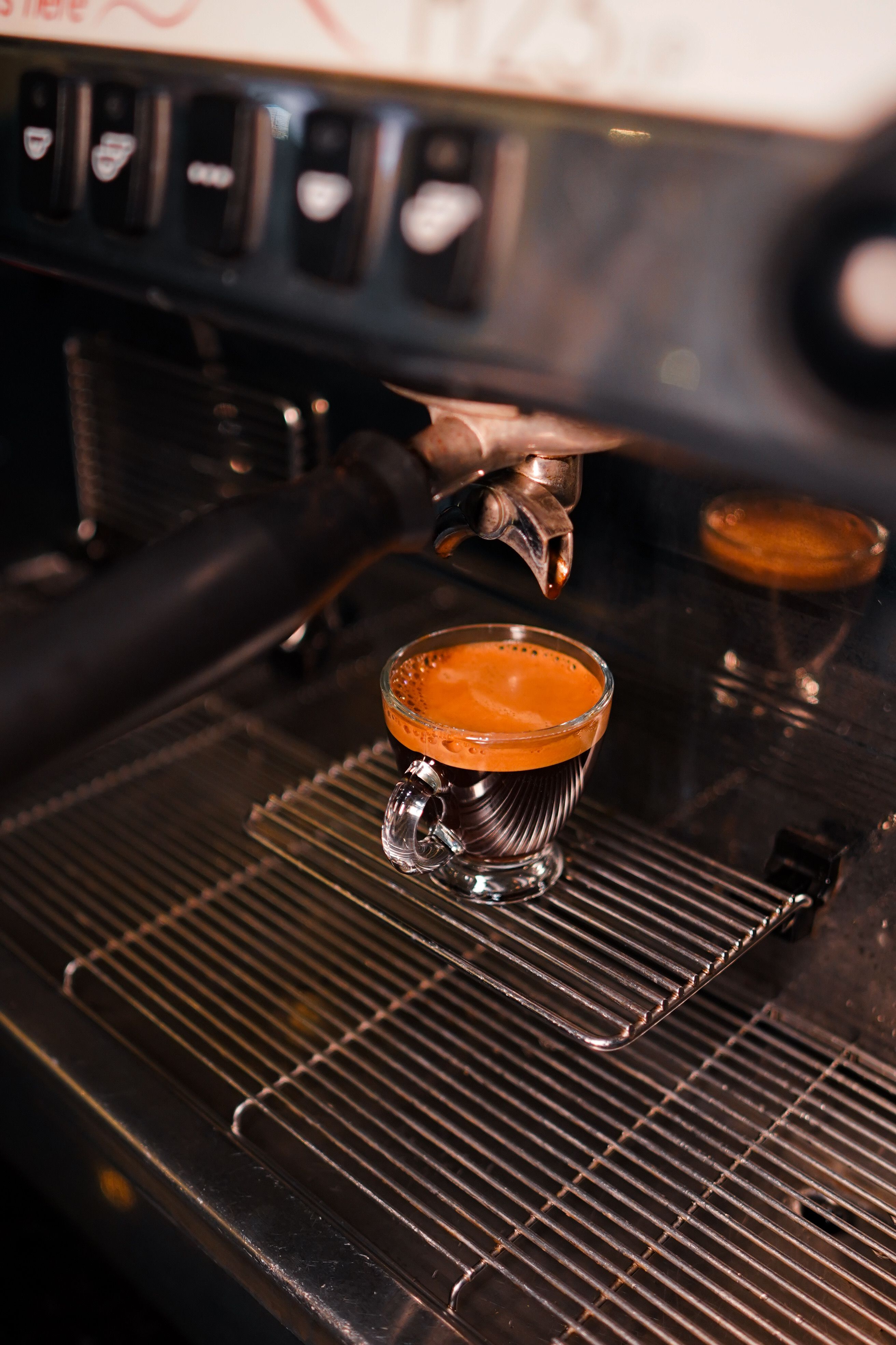 Freshly Brewed Espresso from Coffee Machine · Free Stock Photo