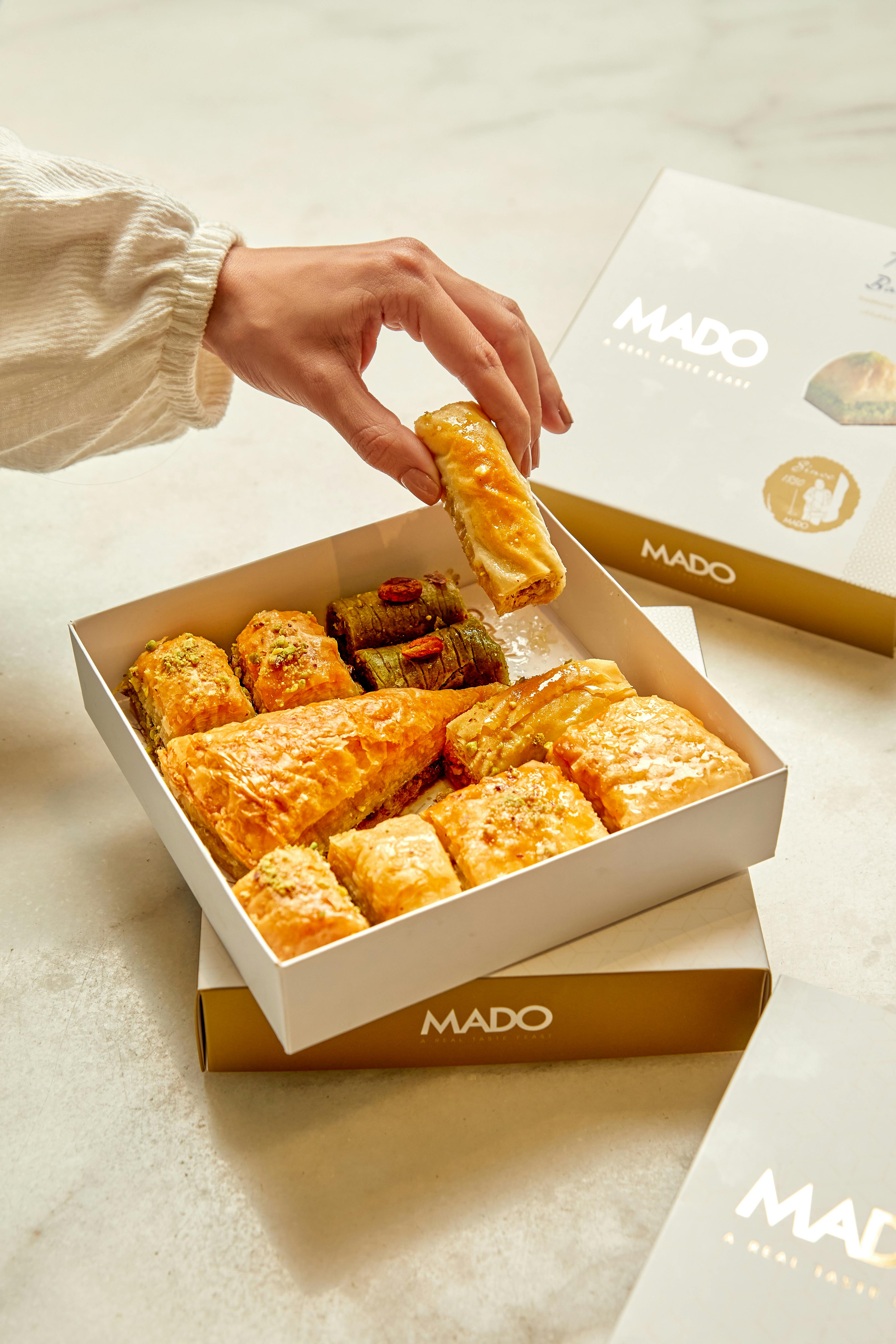 Assorted Turkish Pastries in Mado Gift Box · Free Stock Photo
