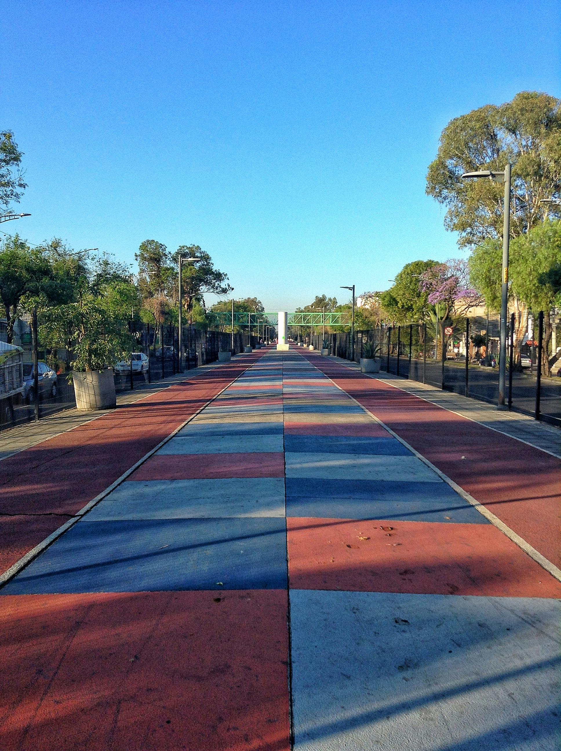 Colorful Pedestrian Pathway in Urban Park, Mexico City · Free Stock Photo