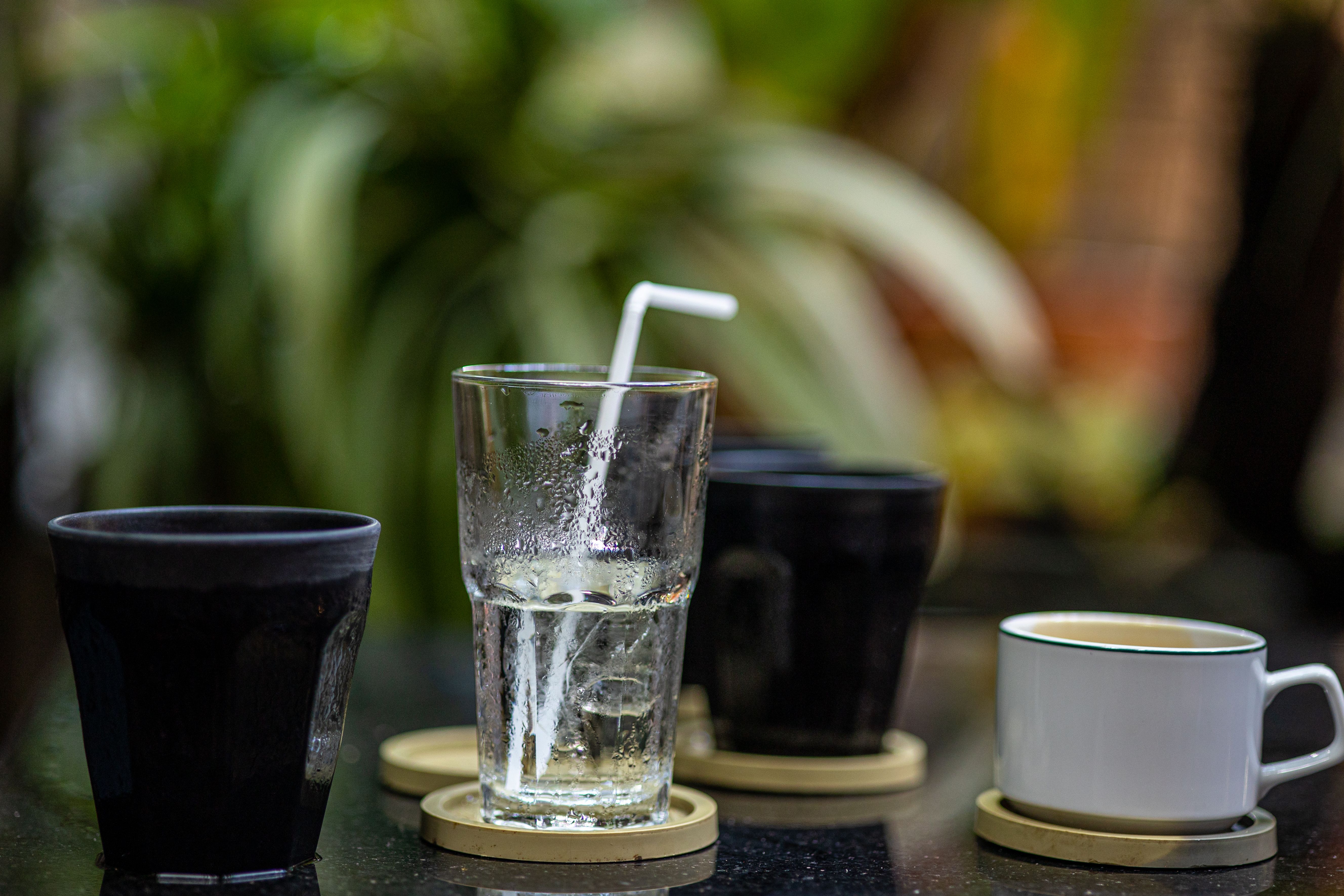 Refreshing Drink on Table with Cups and Greenery · Free Stock Photo