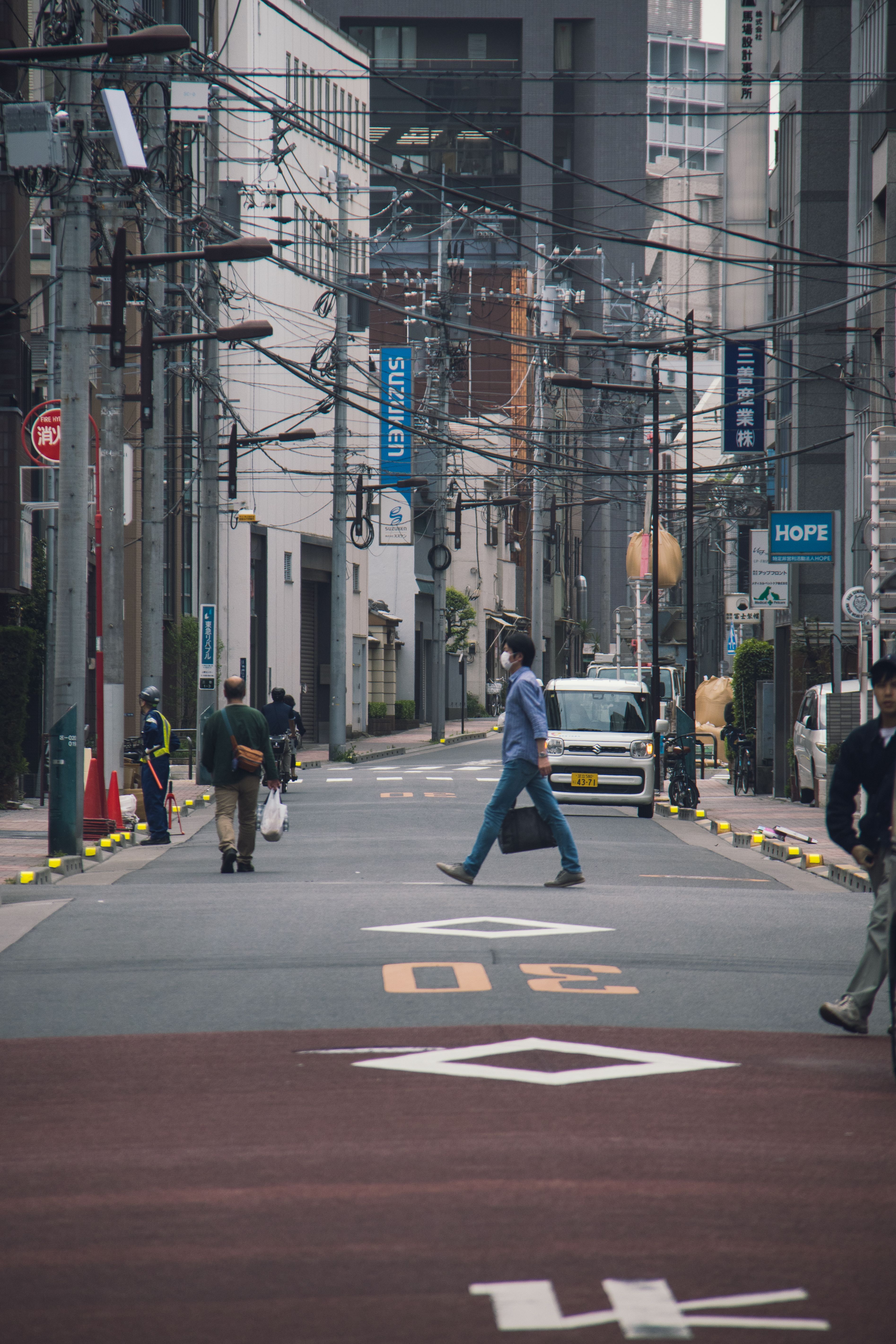 Busy Street Scene in Urban Japanese Setting · Free Stock Photo