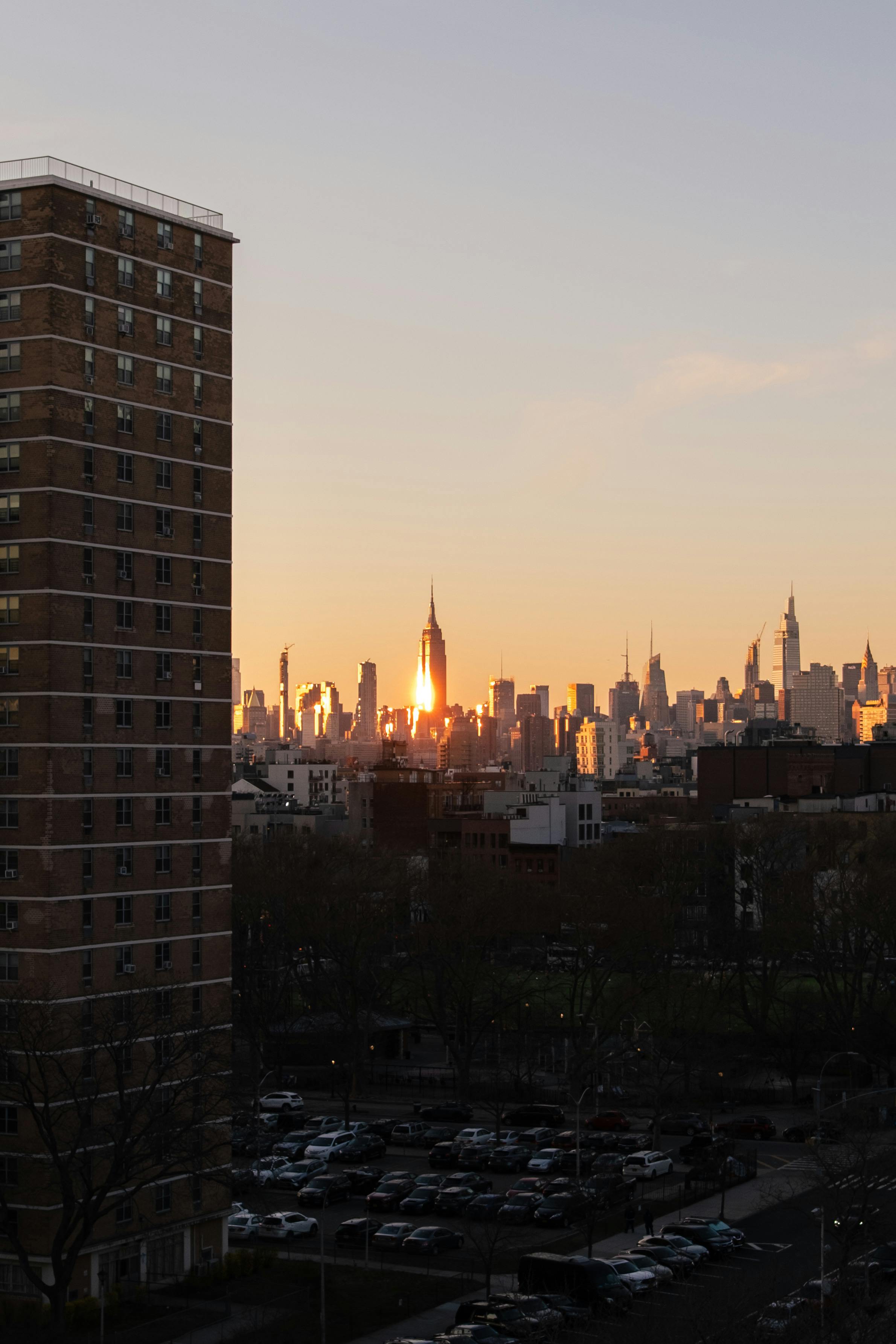 Empire State Building Sunset View in New York City · Free Stock Photo