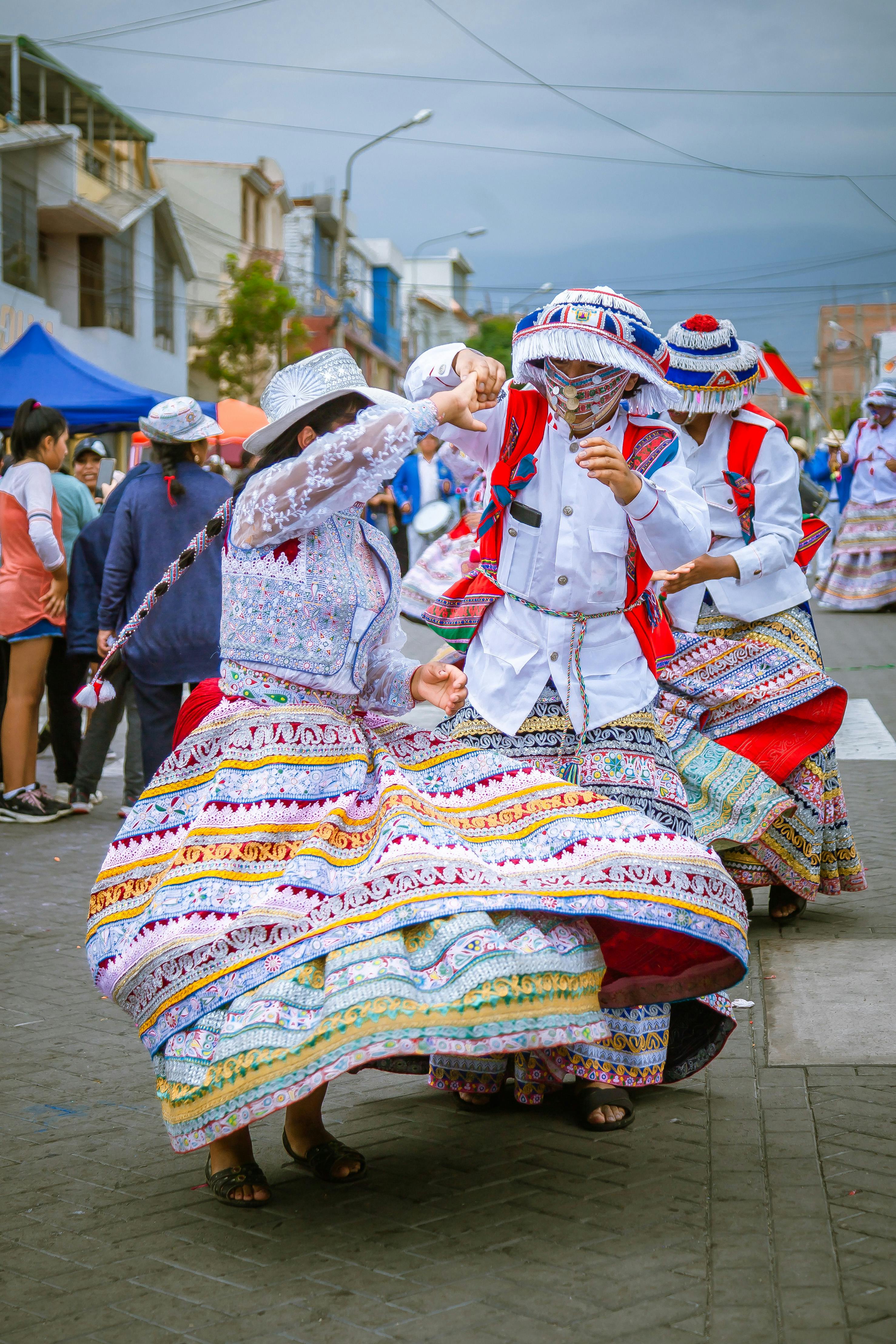 Traditional Cultural Street Dance Parade in Colorful Attire · Free ...