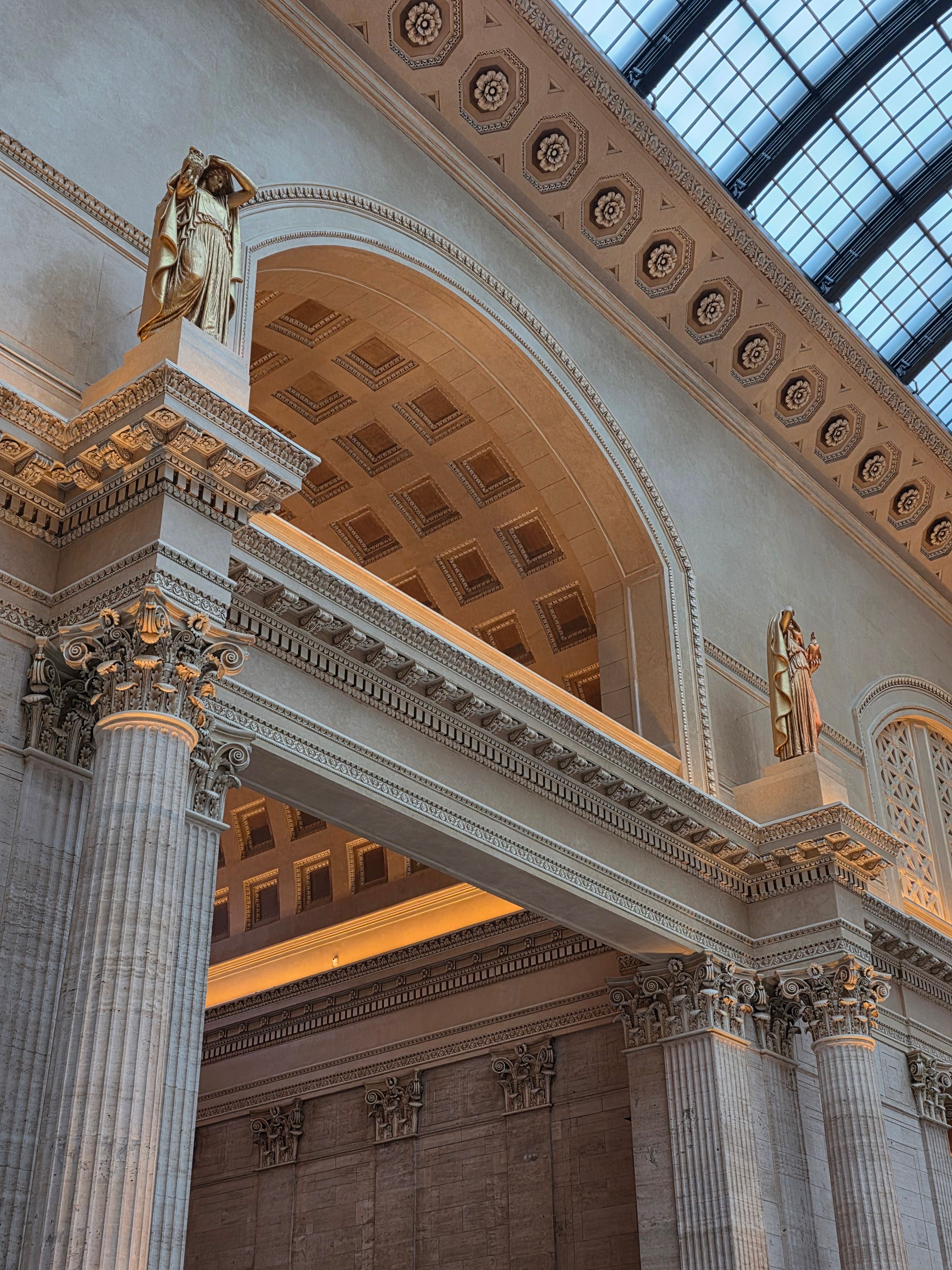Majestic Classic Architecture with Statues · Free Stock Photo