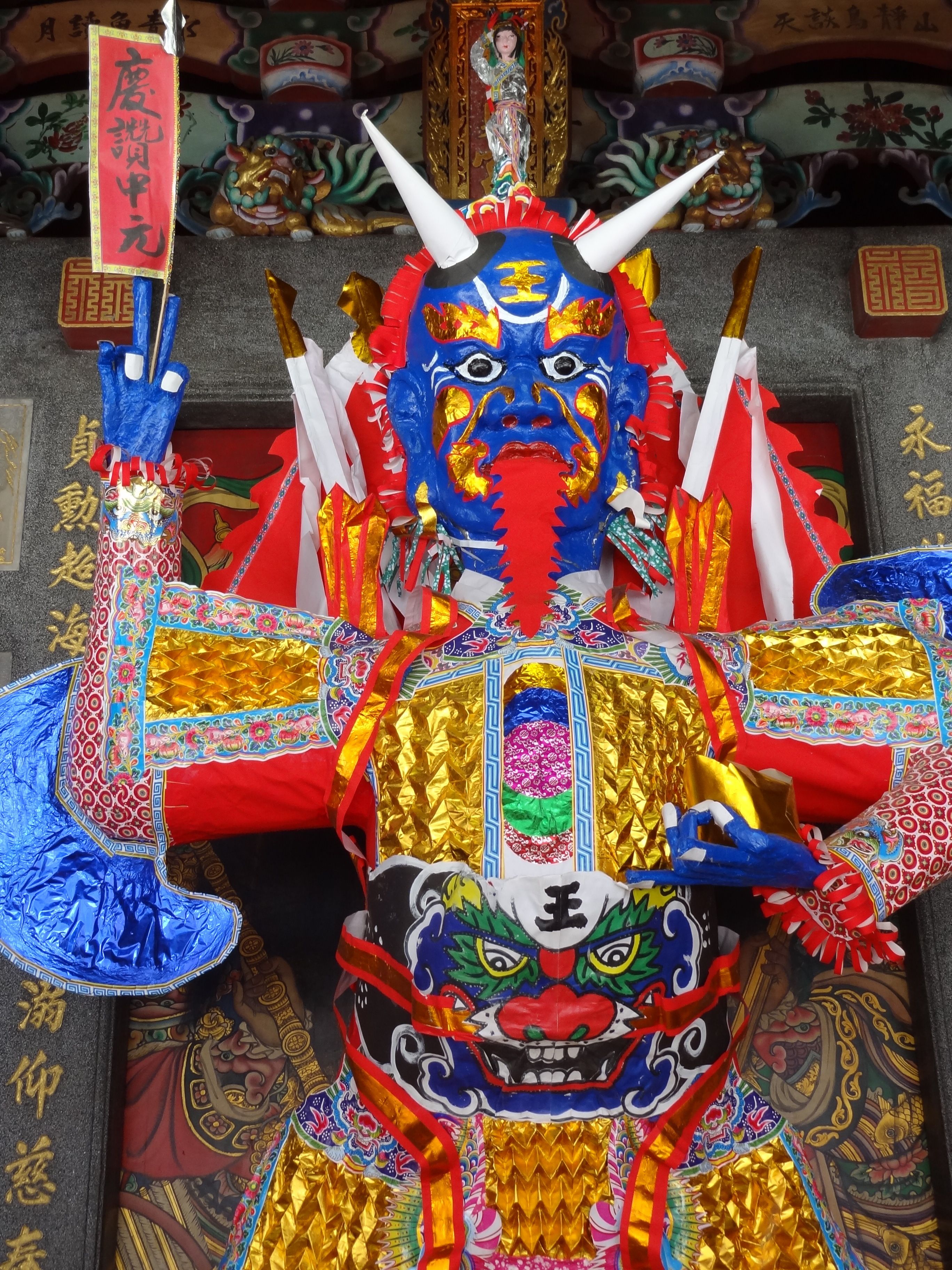 Vibrant Colorful Temple Guardian Statue in Asia · Free Stock Photo