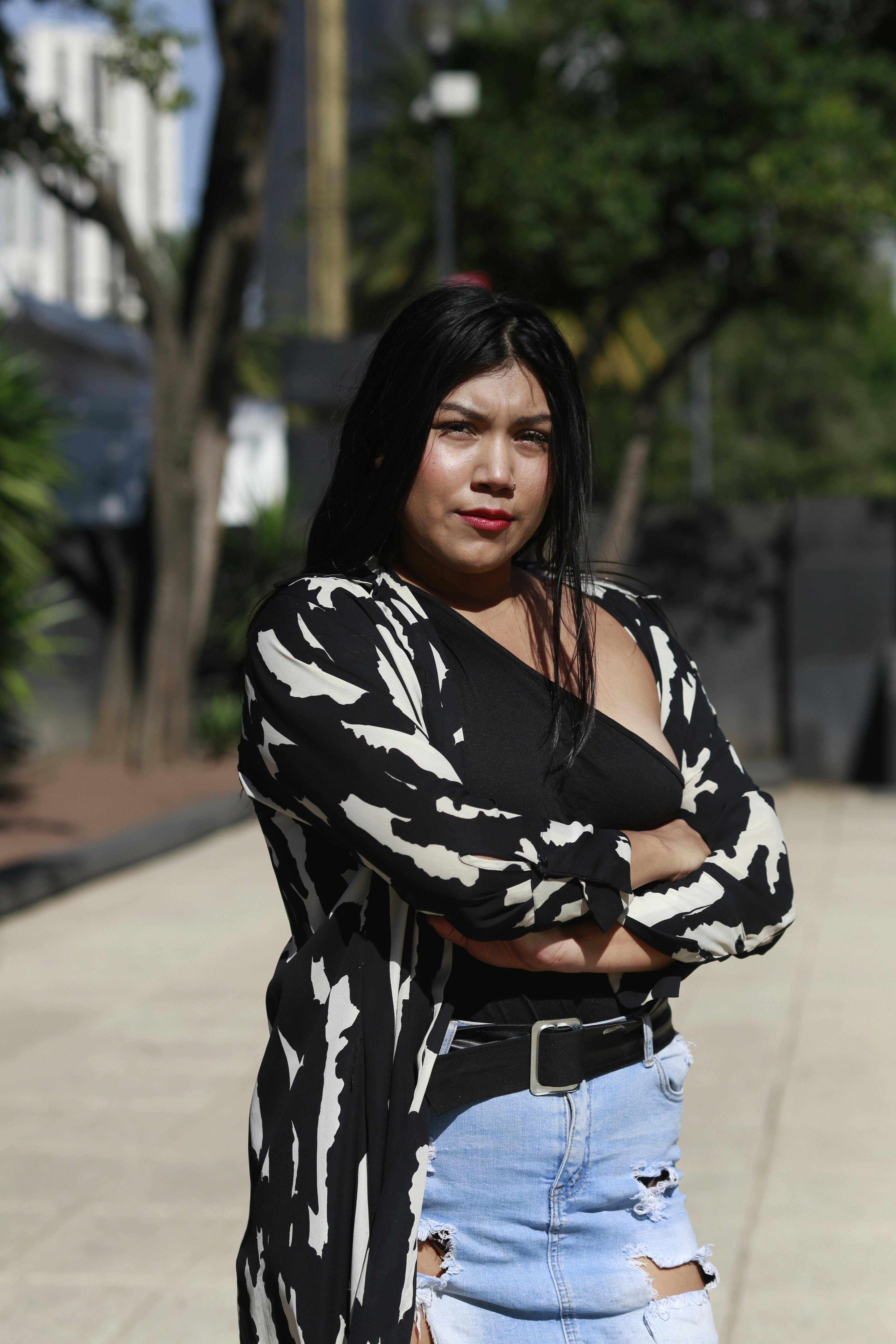 Confident Woman Posing in Mexico City Street · Free Stock Photo