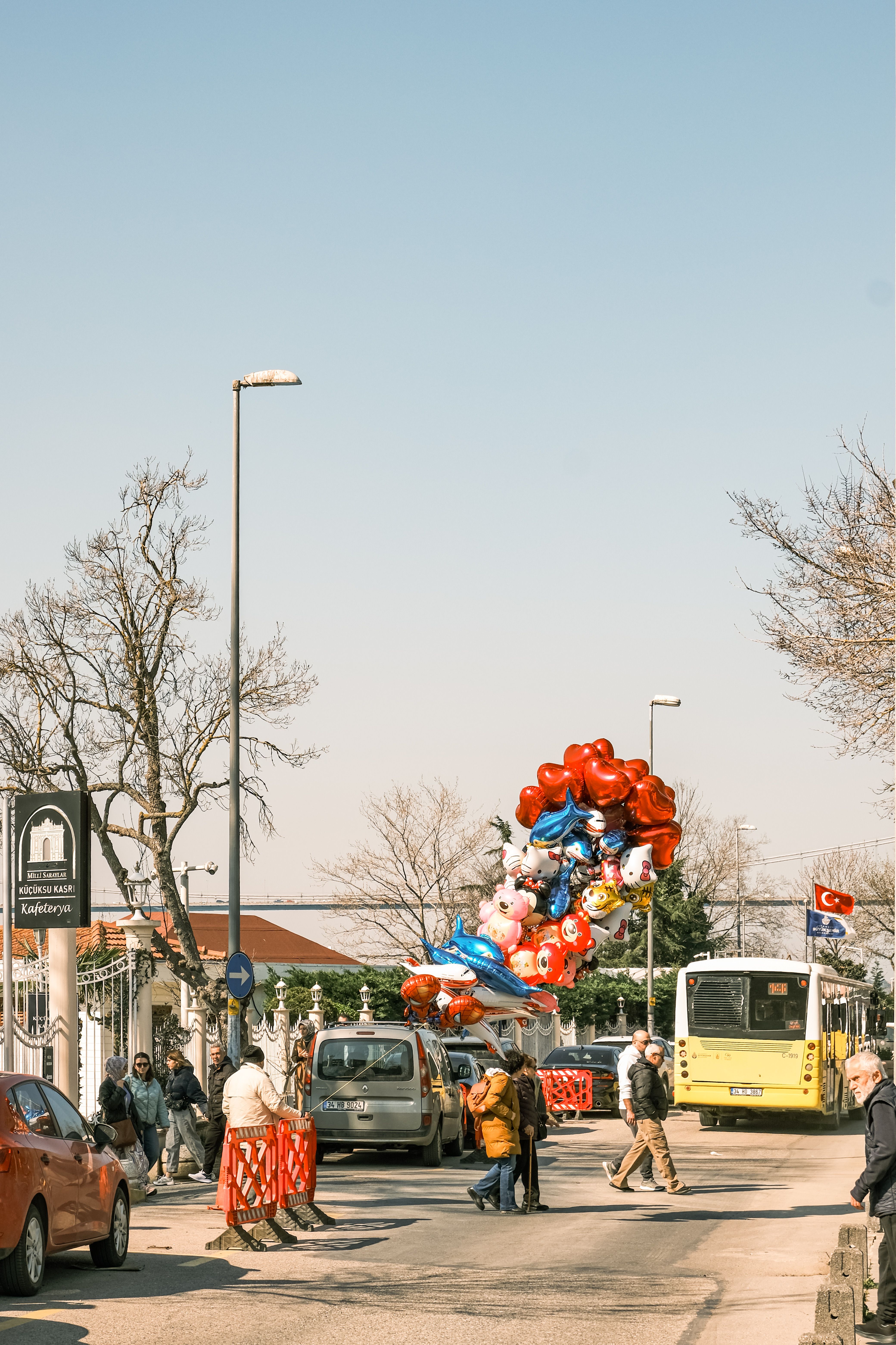 Street Scene with Colorful Balloons in Turkey · Free Stock Photo