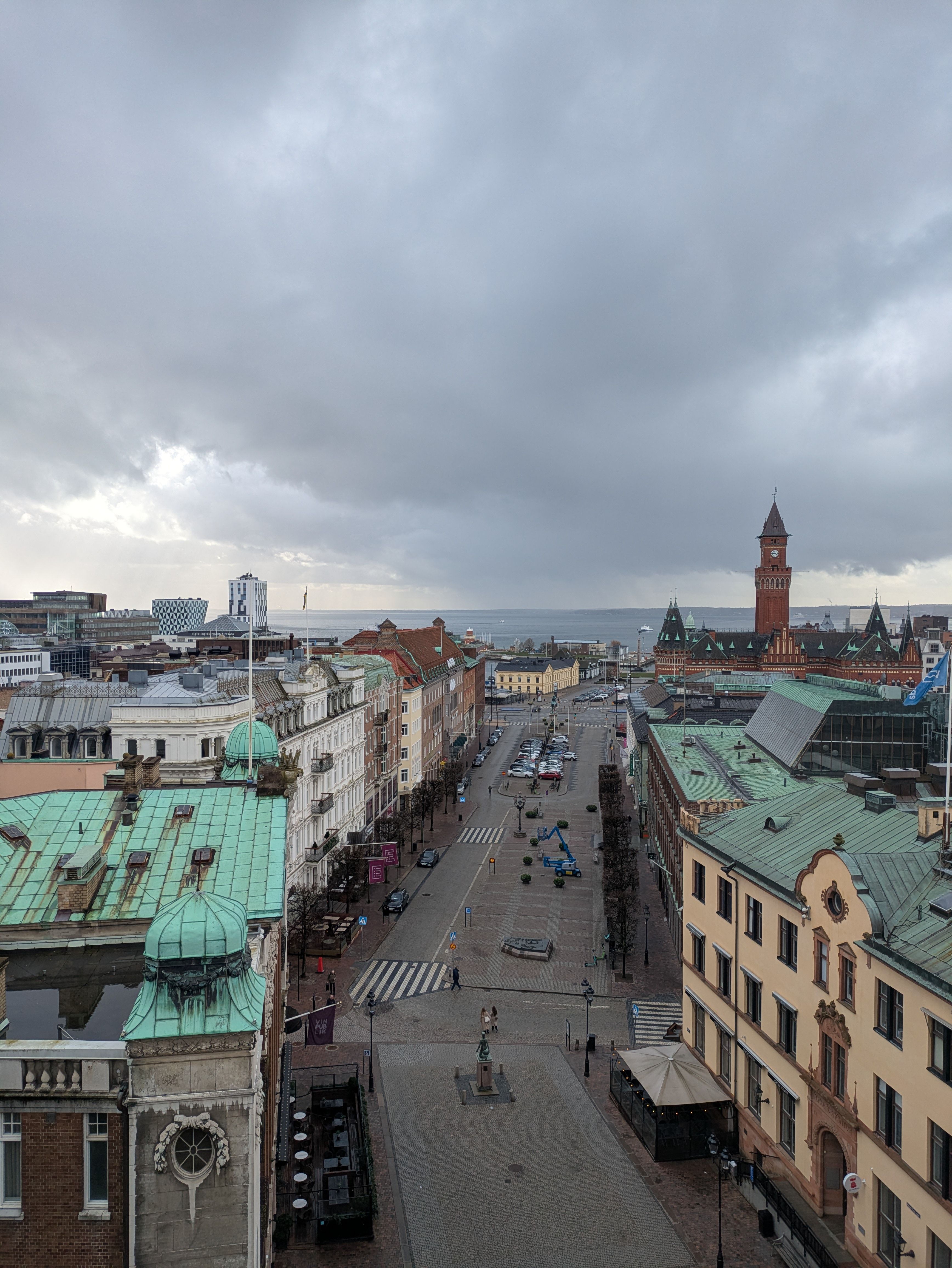 Helsingborg Cityscape with Overcast Skies · Free Stock Photo