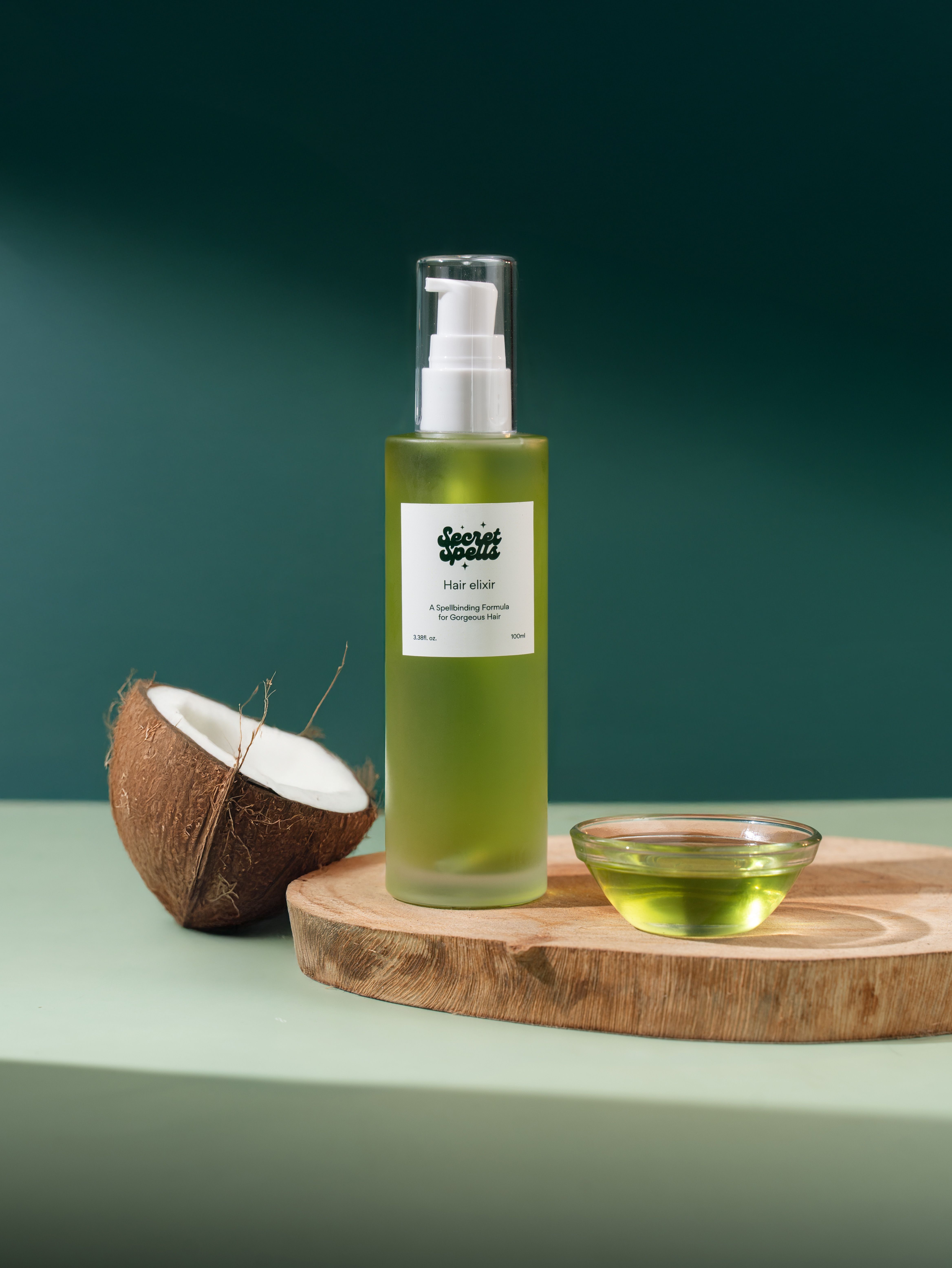 Natural Hair Elixir with Coconut Ingredient · Free Stock Photo