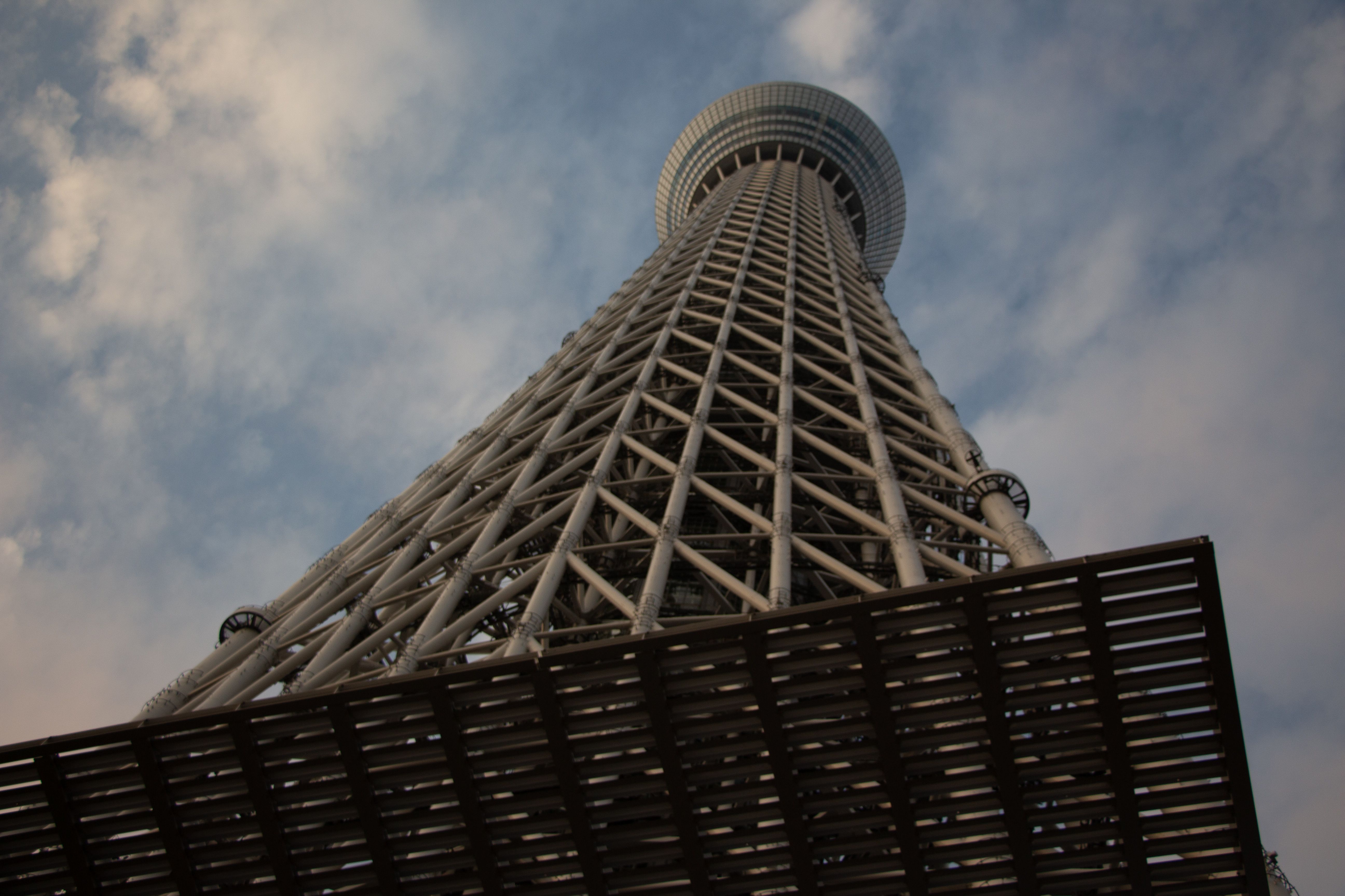 Tokyo Skytree Tower from Ground Up Perspective · Free Stock Photo