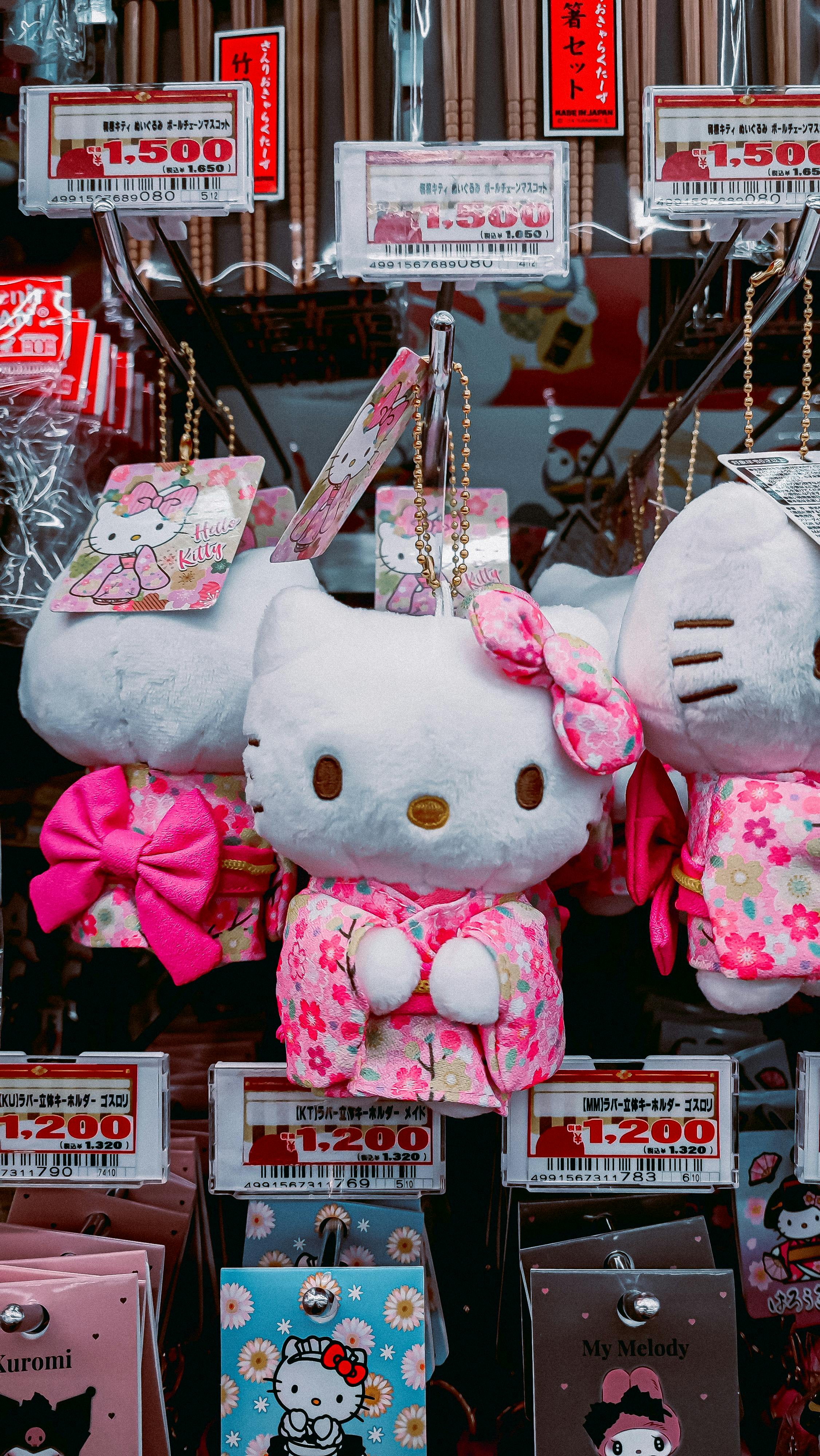 Cute Hello Kitty Merchandise in Tokyo Store · Free Stock Photo