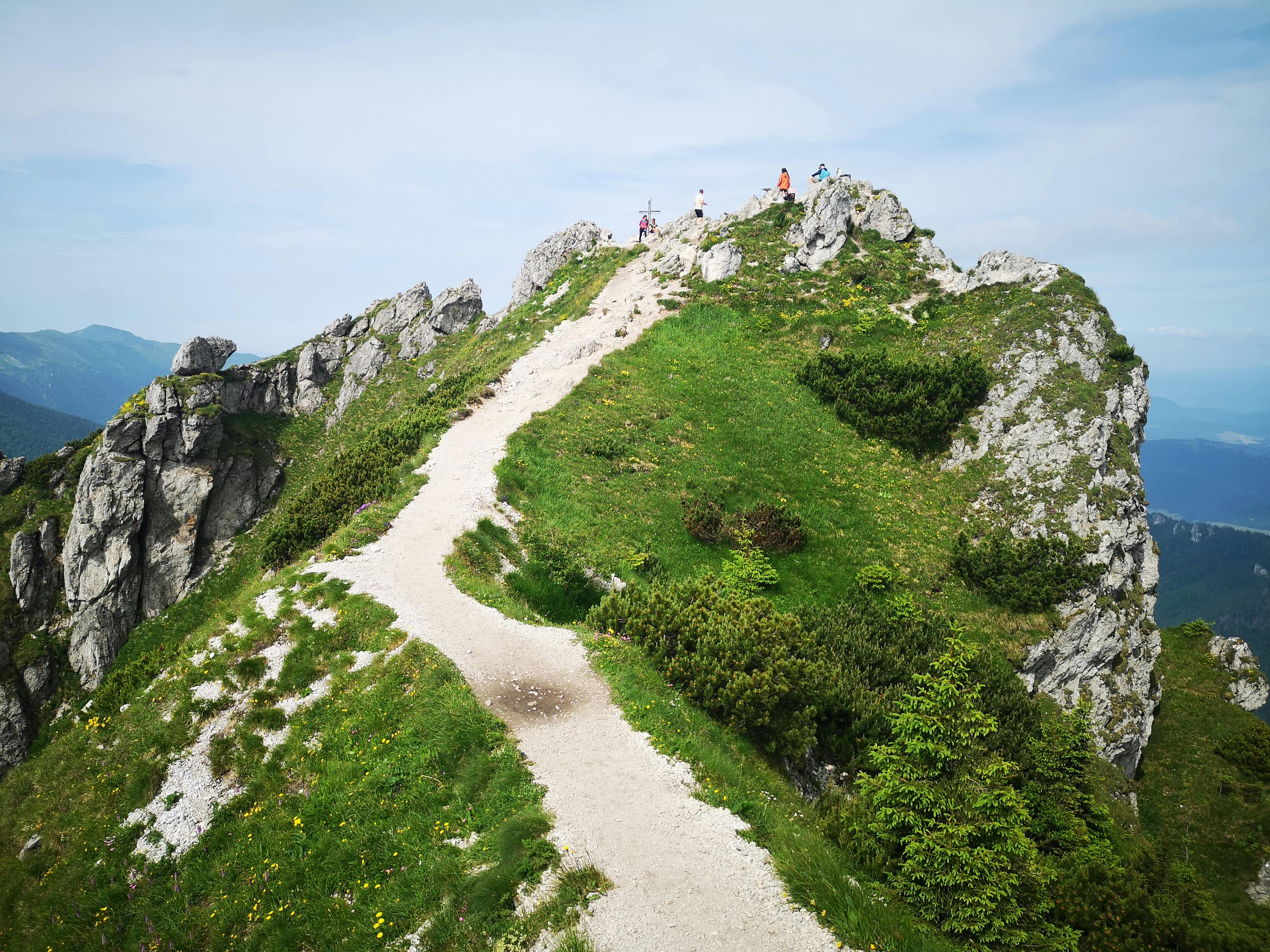 Scenic Mountain Path with Hikers · Free Stock Photo