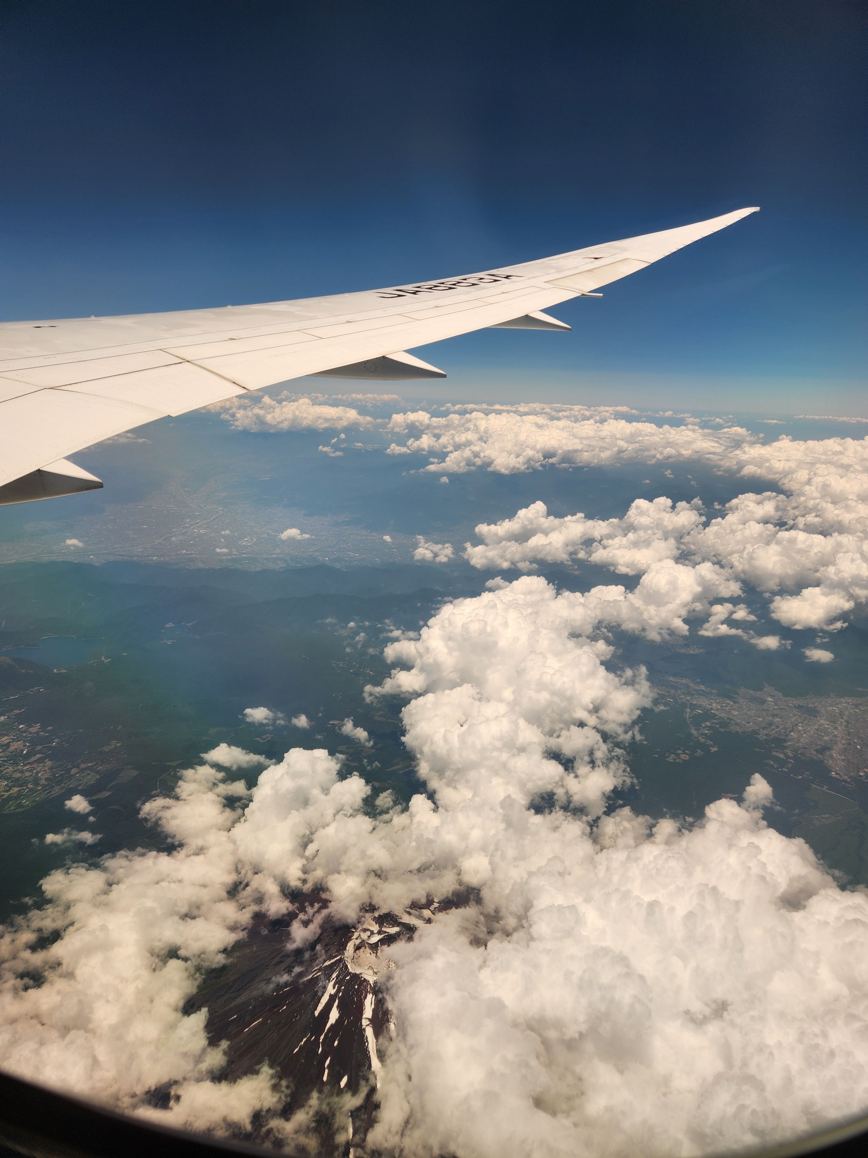 Aerial View of Mount Fuji from Airplane · Free Stock Photo
