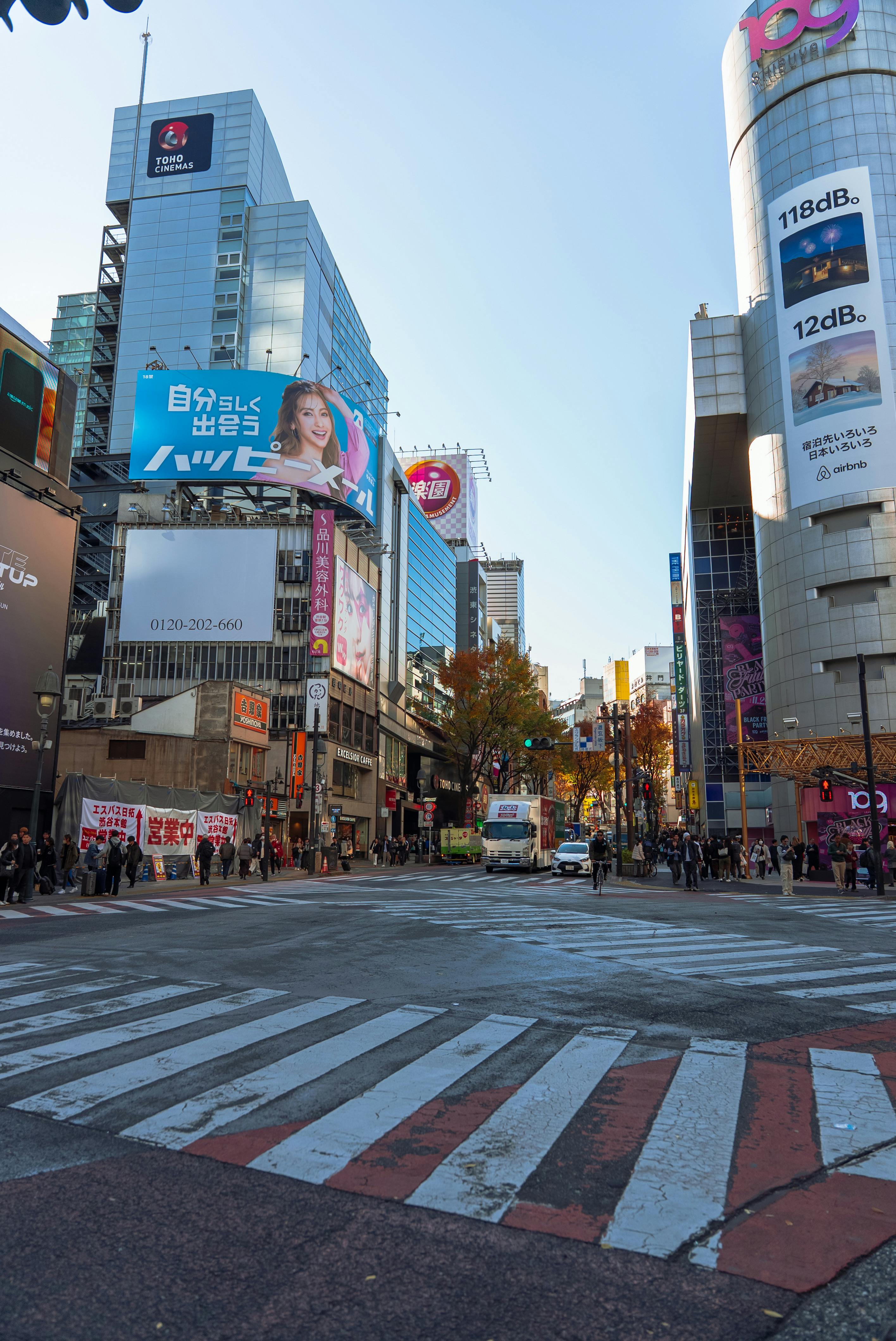Bustling Tokyo Cityscape with Shibuya Crossing · Free Stock Photo