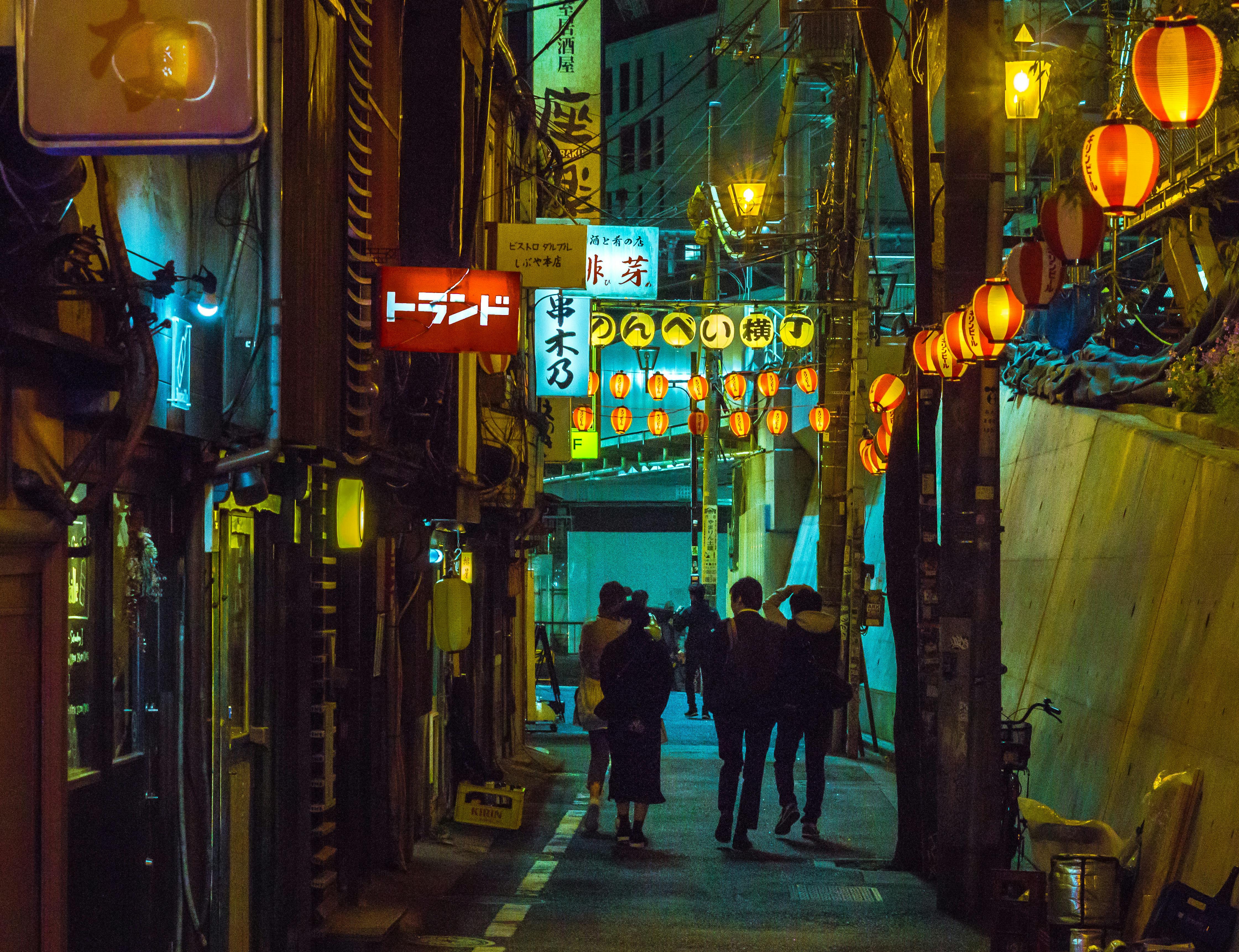 Vibrant Tokyo Alleyway at Night · Free Stock Photo