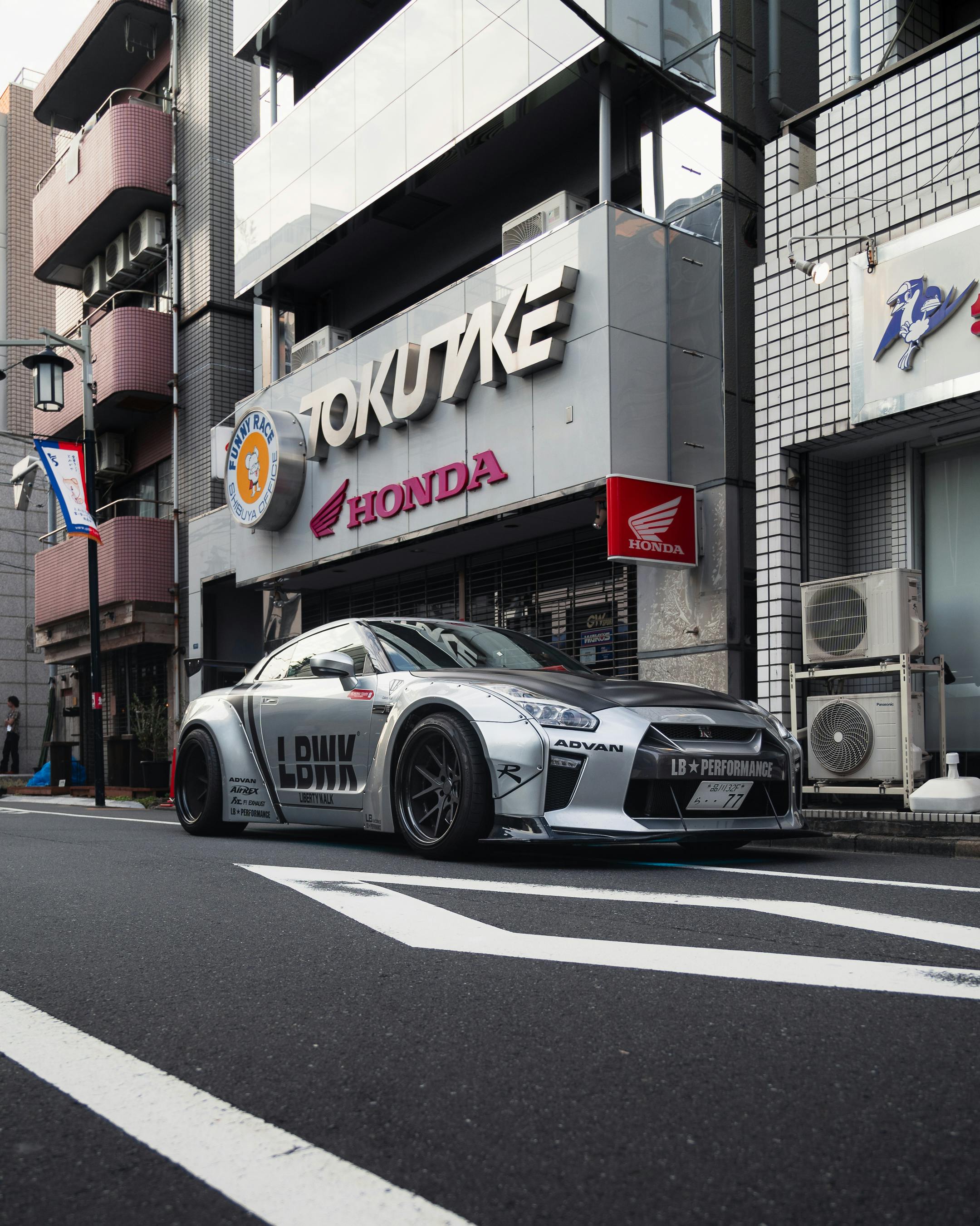 Luxury Nissan GT-R Parked in Tokyo Street · Free Stock Photo