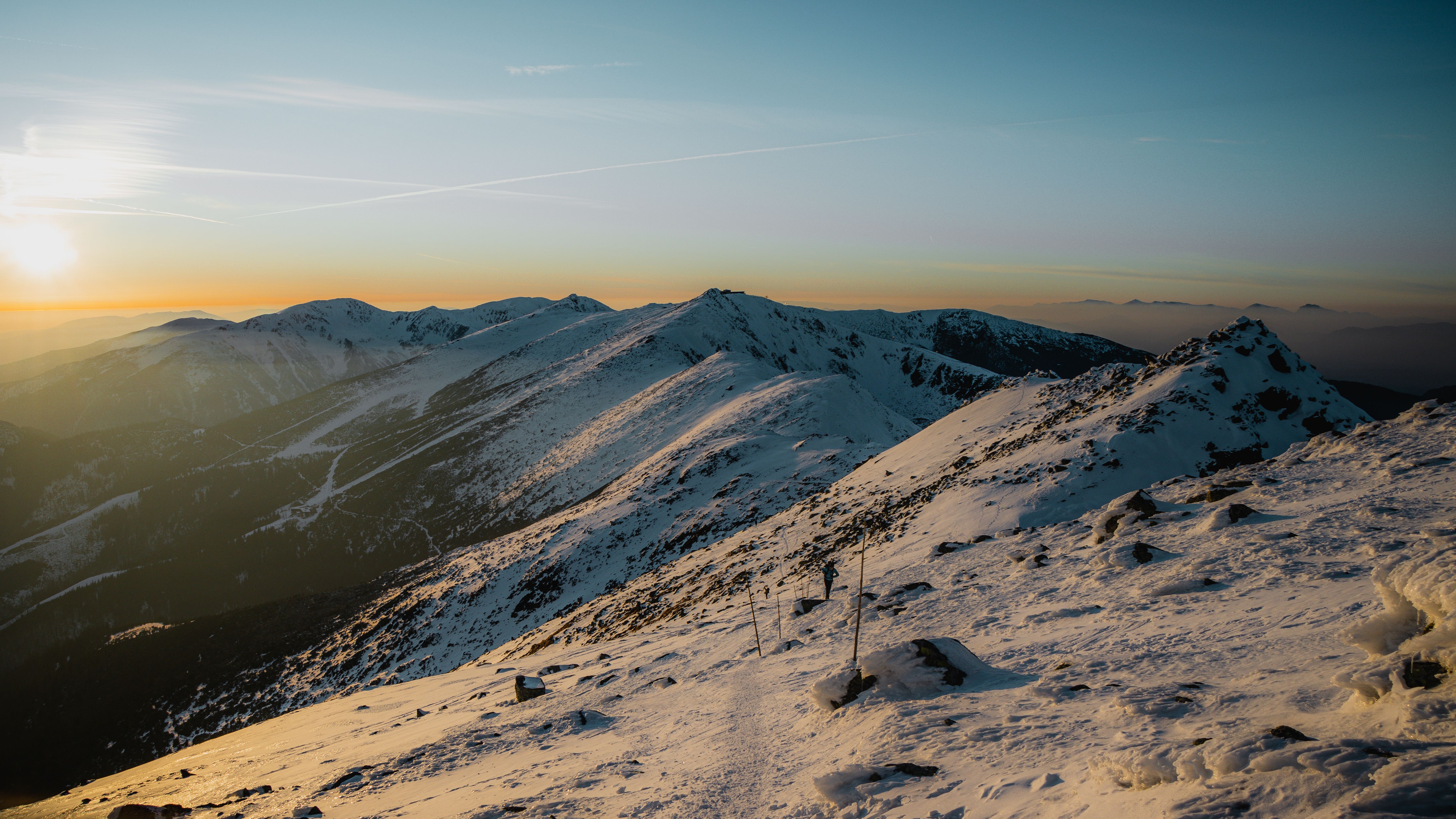 Sunrise over Snowy Mountains in Slovakia · Free Stock Photo
