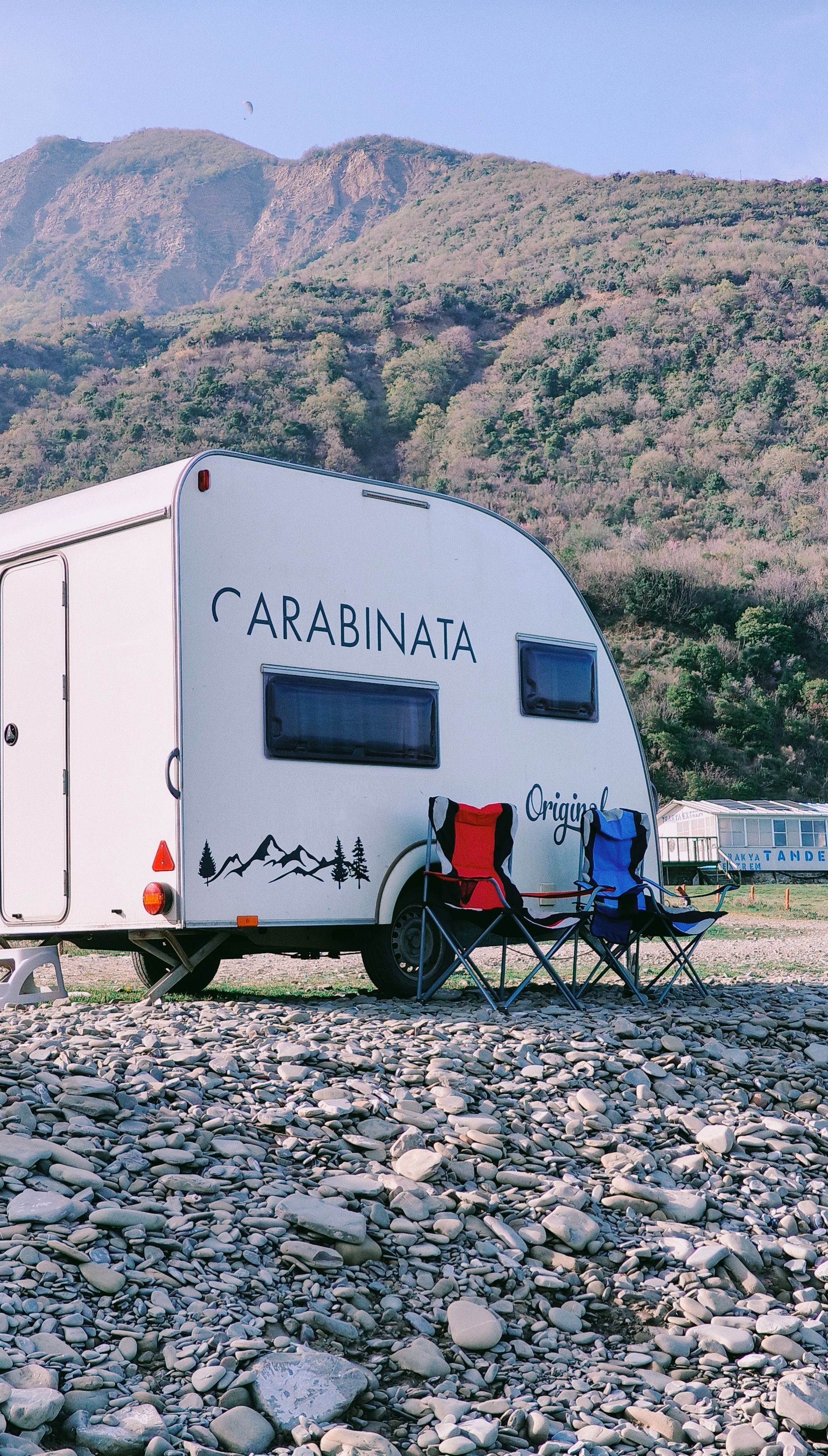 Cozy Caravan Camping in Mountain Landscape · Free Stock Photo