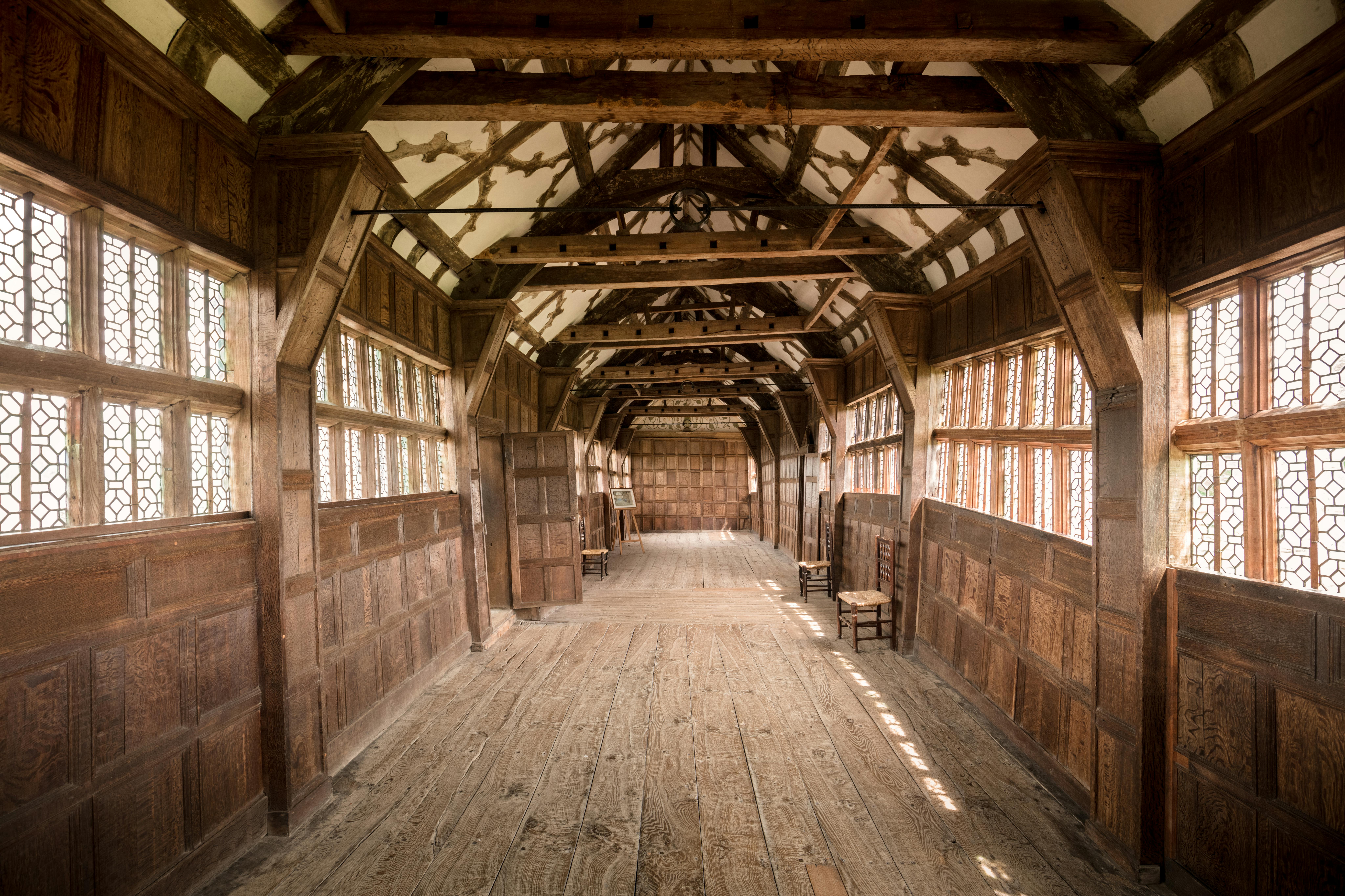 Historic Timber-Framed Corridor in England · Free Stock Photo