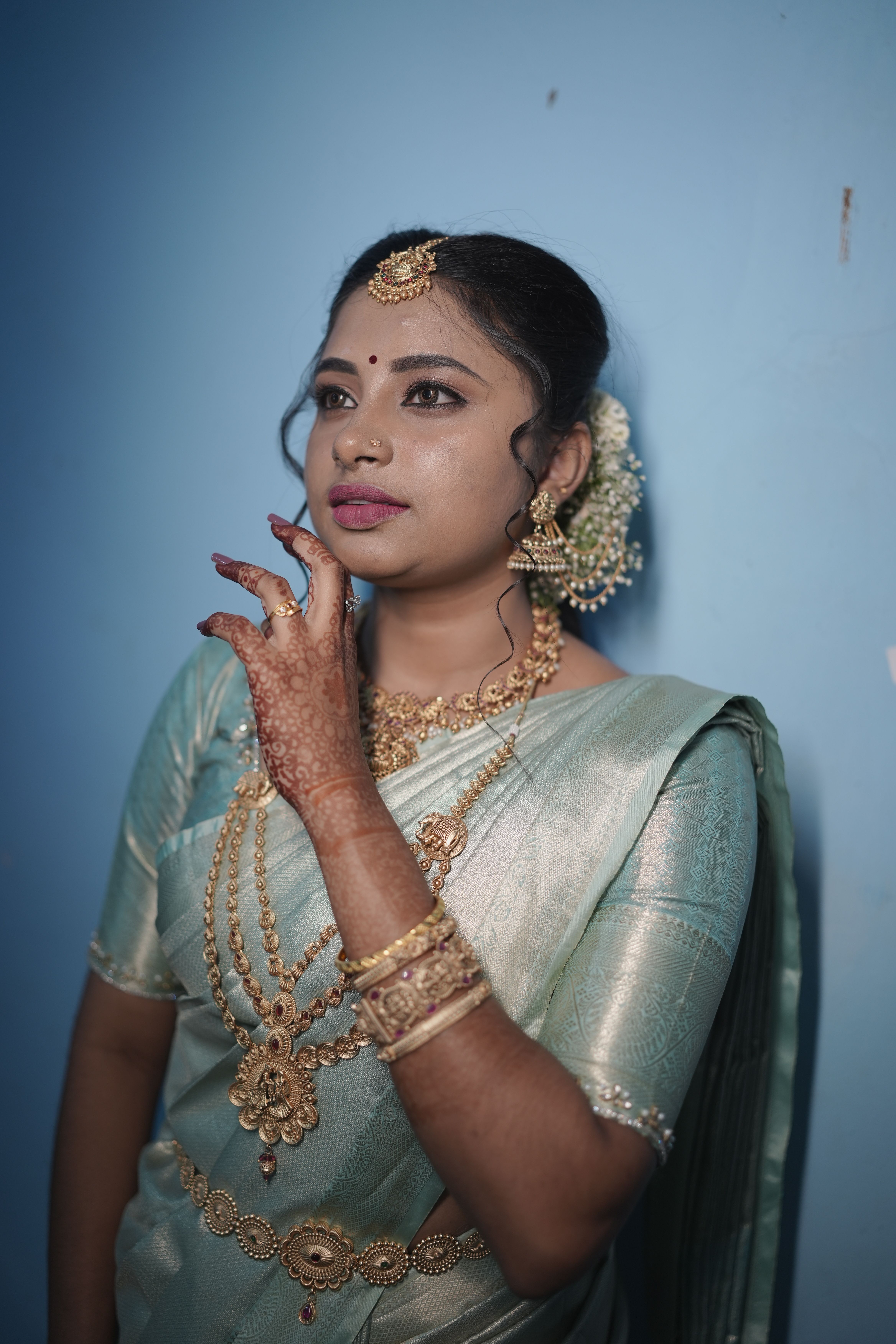 Elegant Indian Bride in Traditional Saree · Free Stock Photo