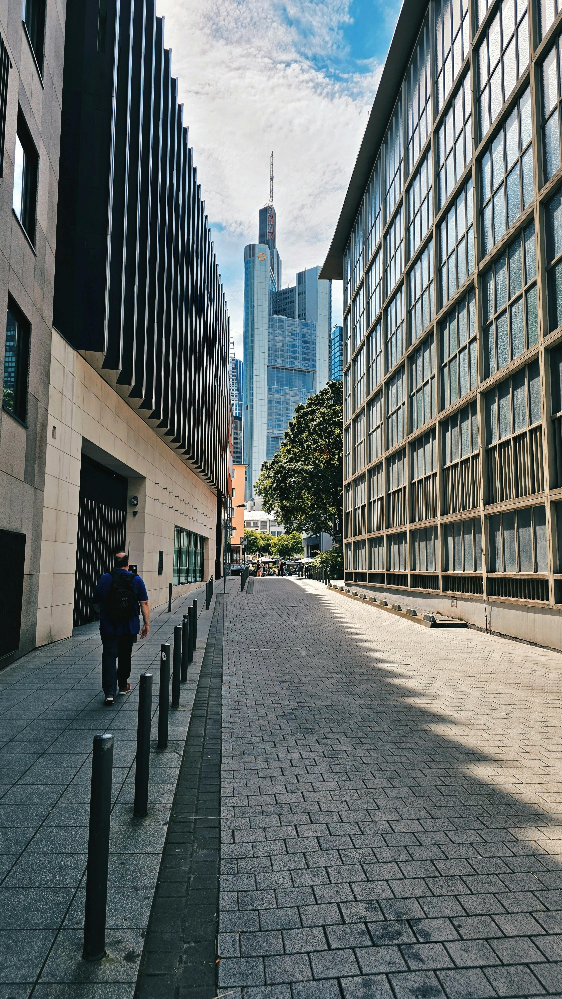 Urban Alleyway with Skyscrapers · Free Stock Photo