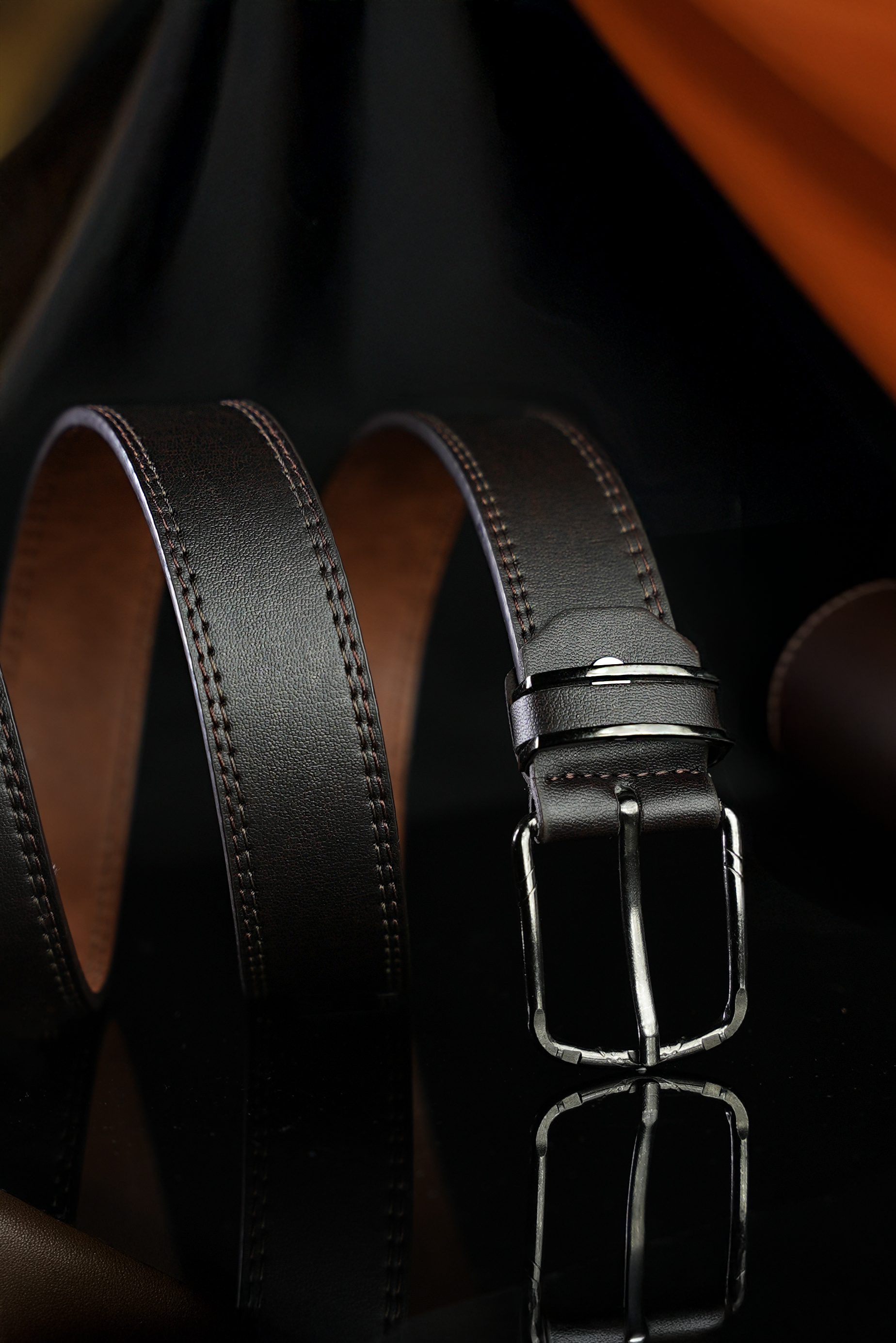 Luxury Leather Belt with Metallic Buckle · Free Stock Photo