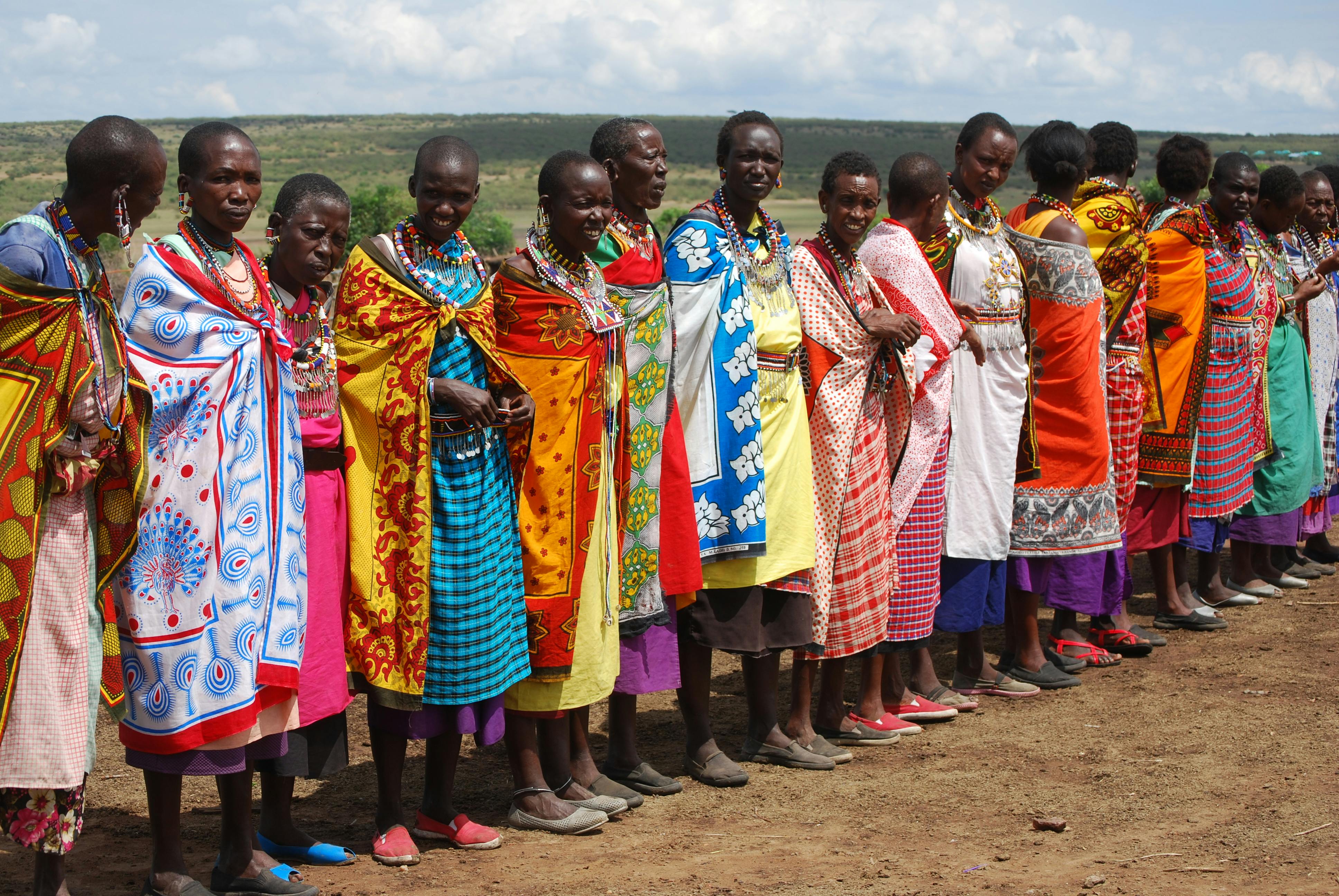 Colorful Traditional Attire of Kenyan Maasai Women · Free Stock Photo