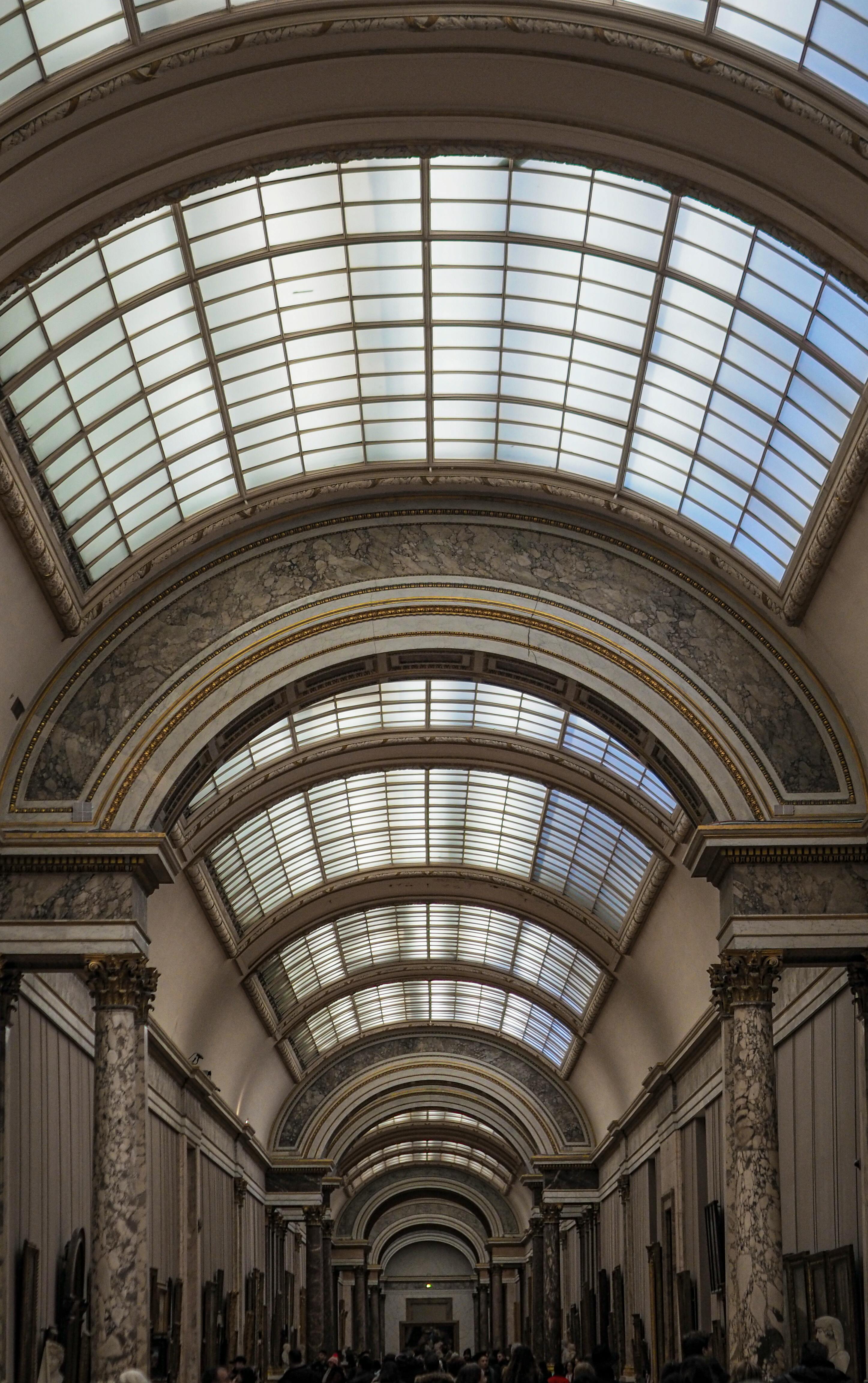 Arched Gallery Ceiling of the Louvre Museum · Free Stock Photo