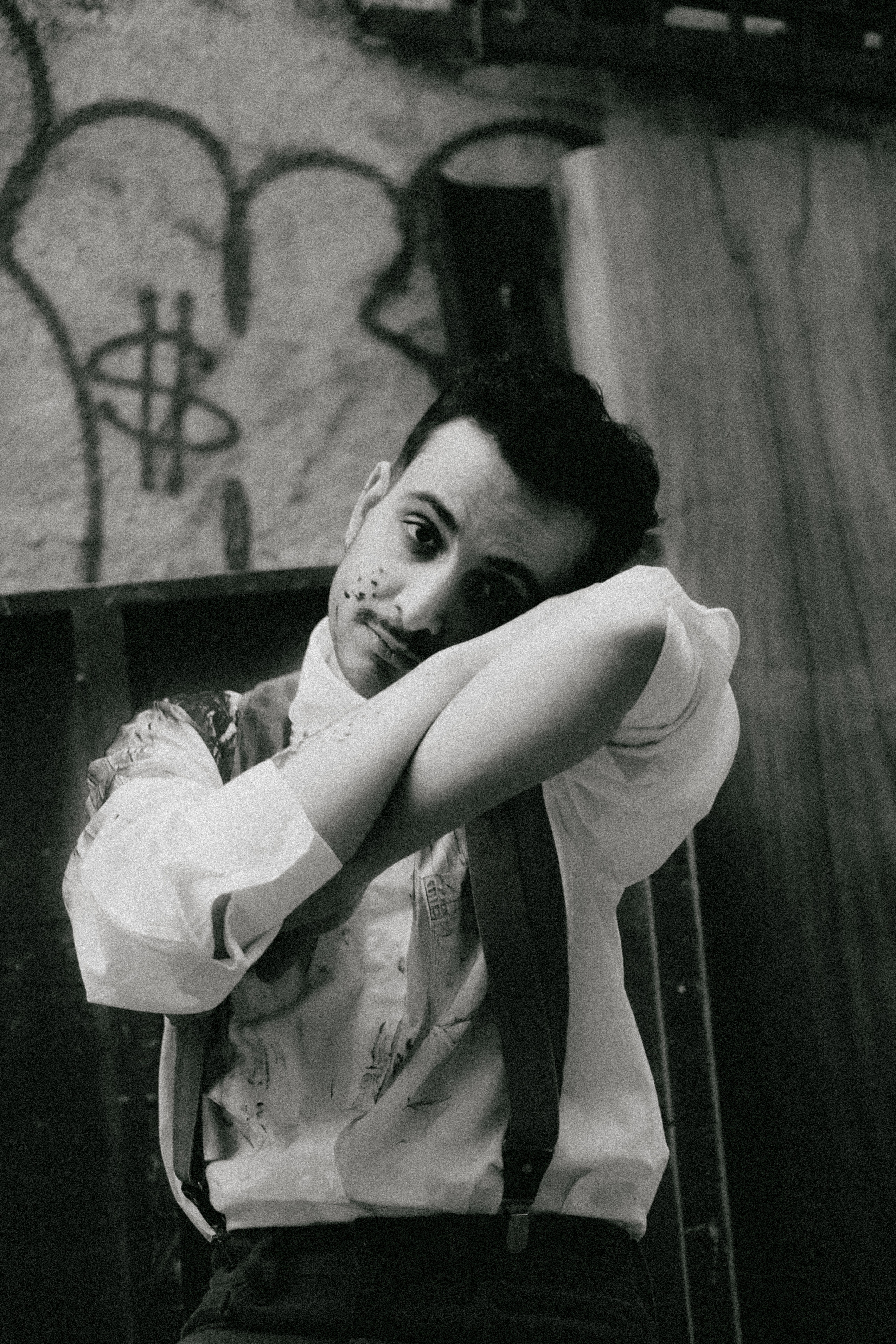 Artistic Black and White Portrait of Performer · Free Stock Photo