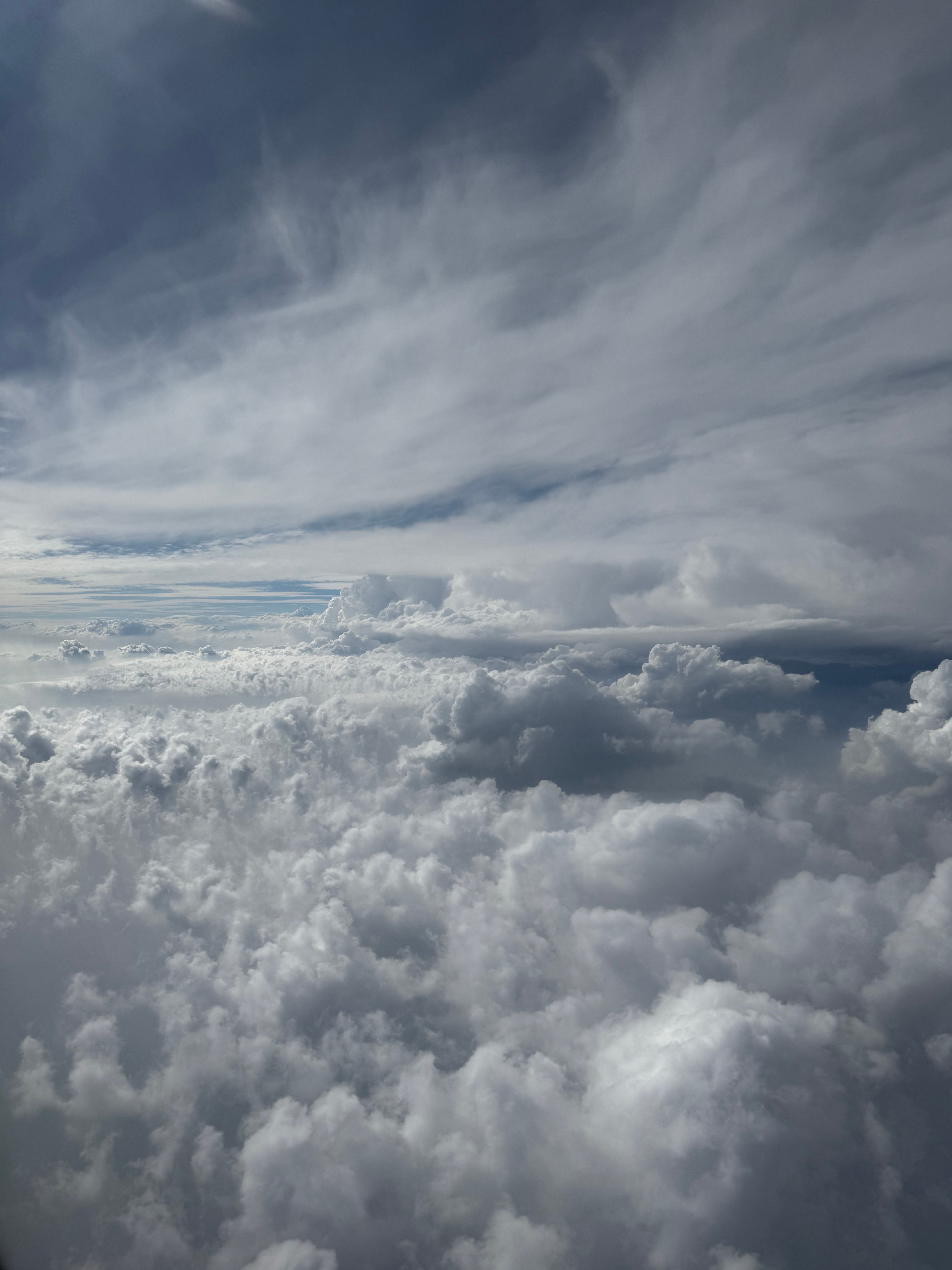 Aerial View of Cloudy Sky Captured from Above · Free Stock Photo