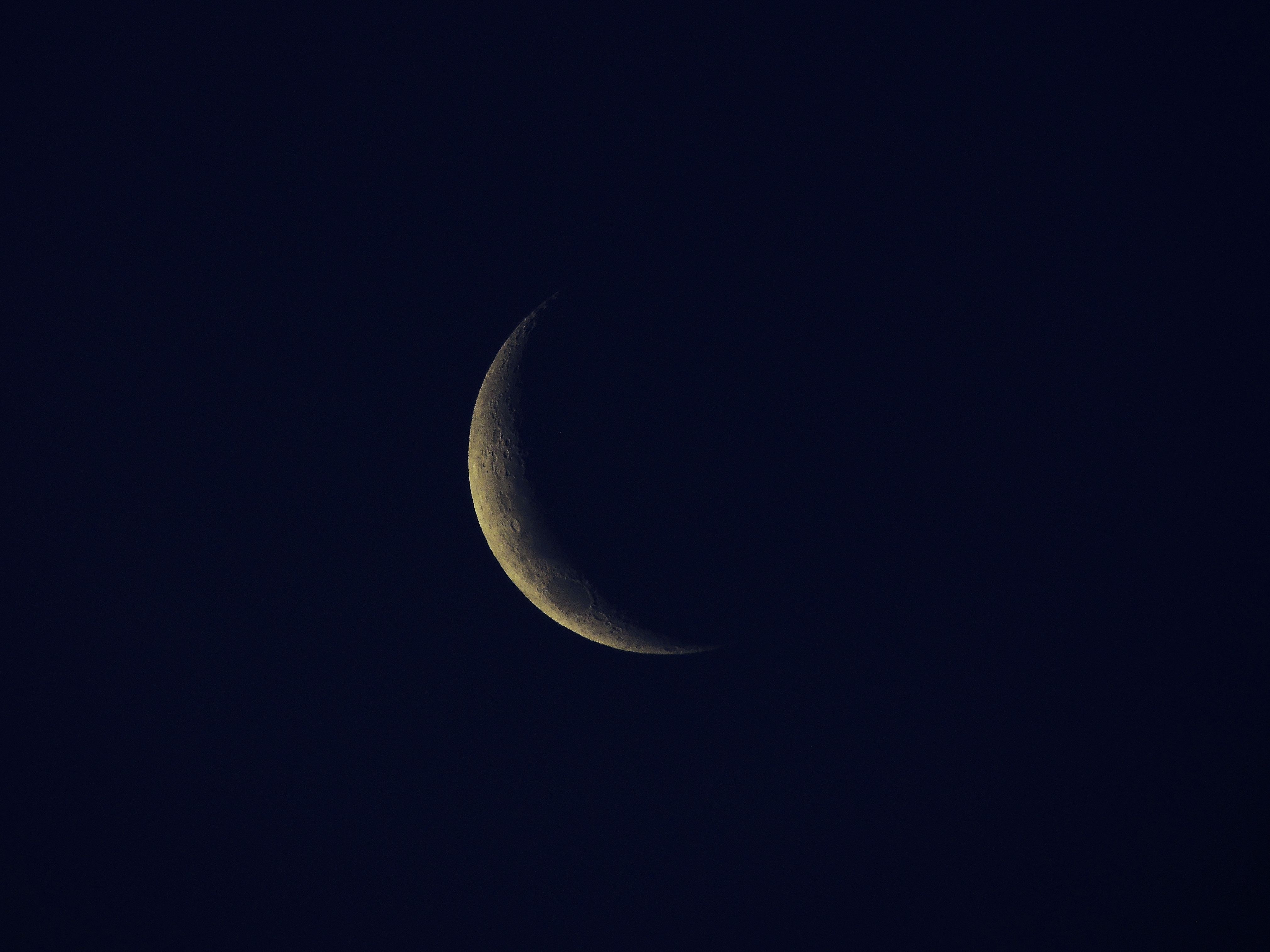 Crescent Moon in Night Sky Photography · Free Stock Photo