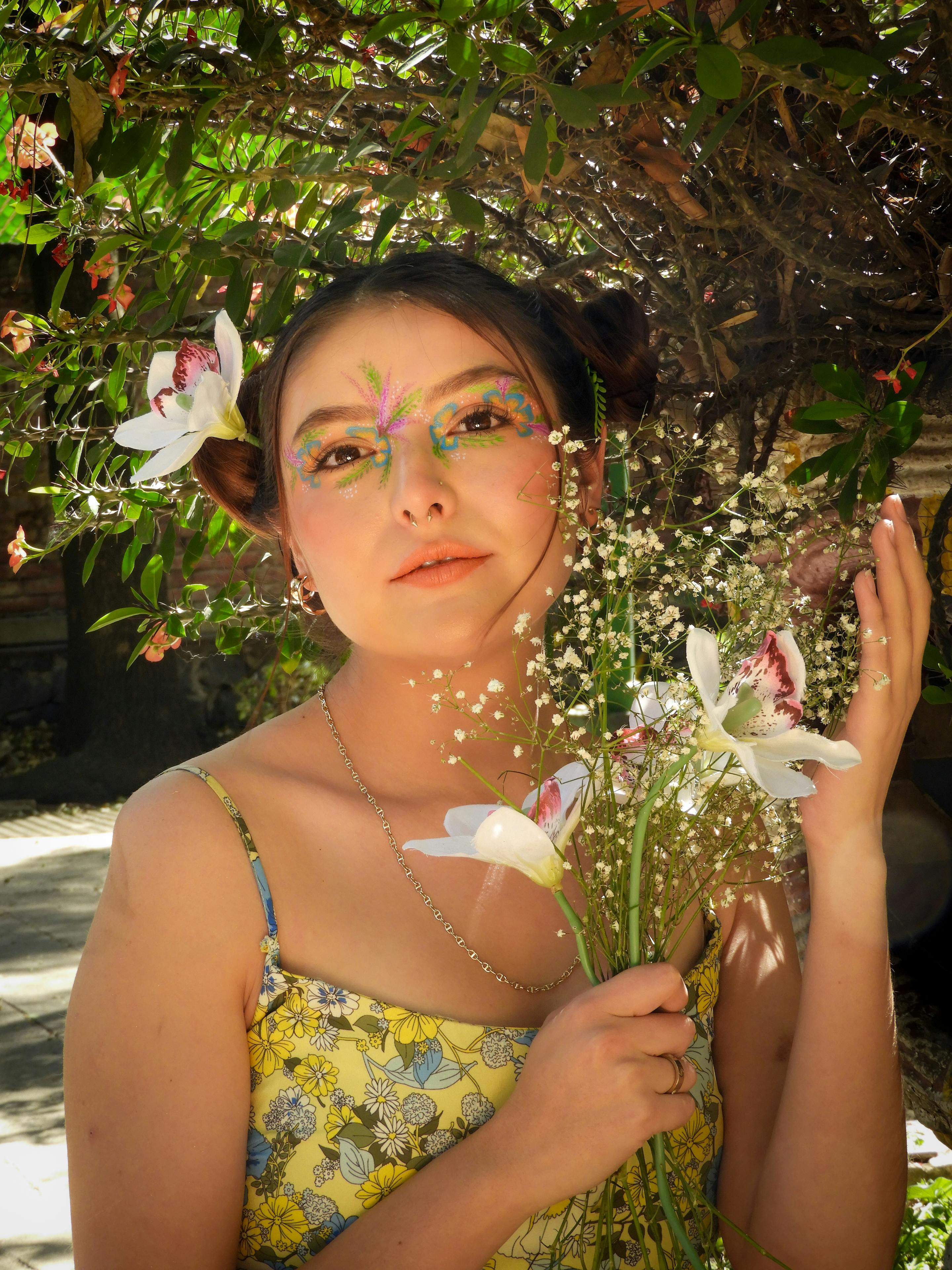 Floral Beauty Portrait in Springtime Mexico · Free Stock Photo