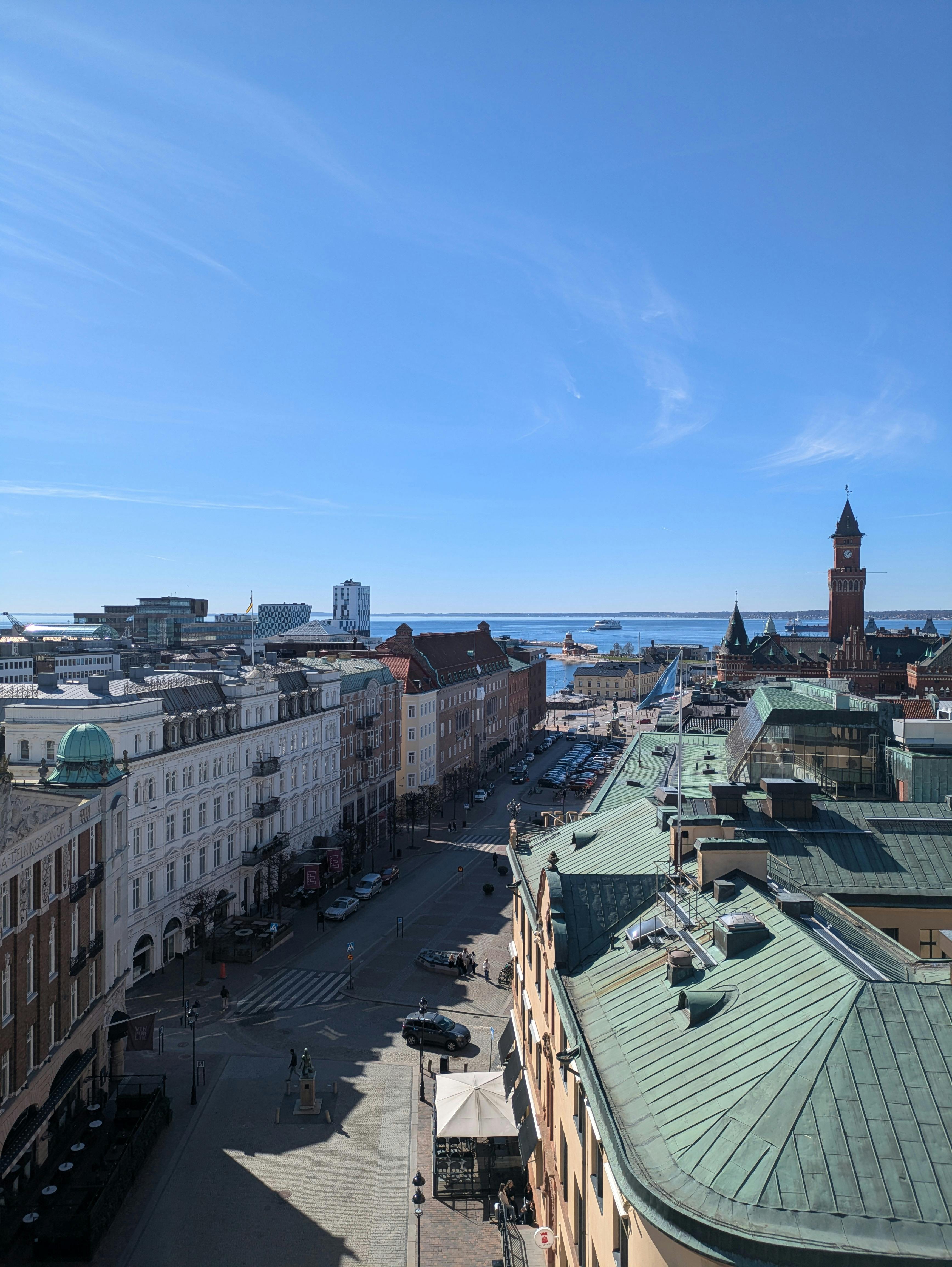 Helsingborg Cityscape with Scenic Harbor View · Free Stock Photo