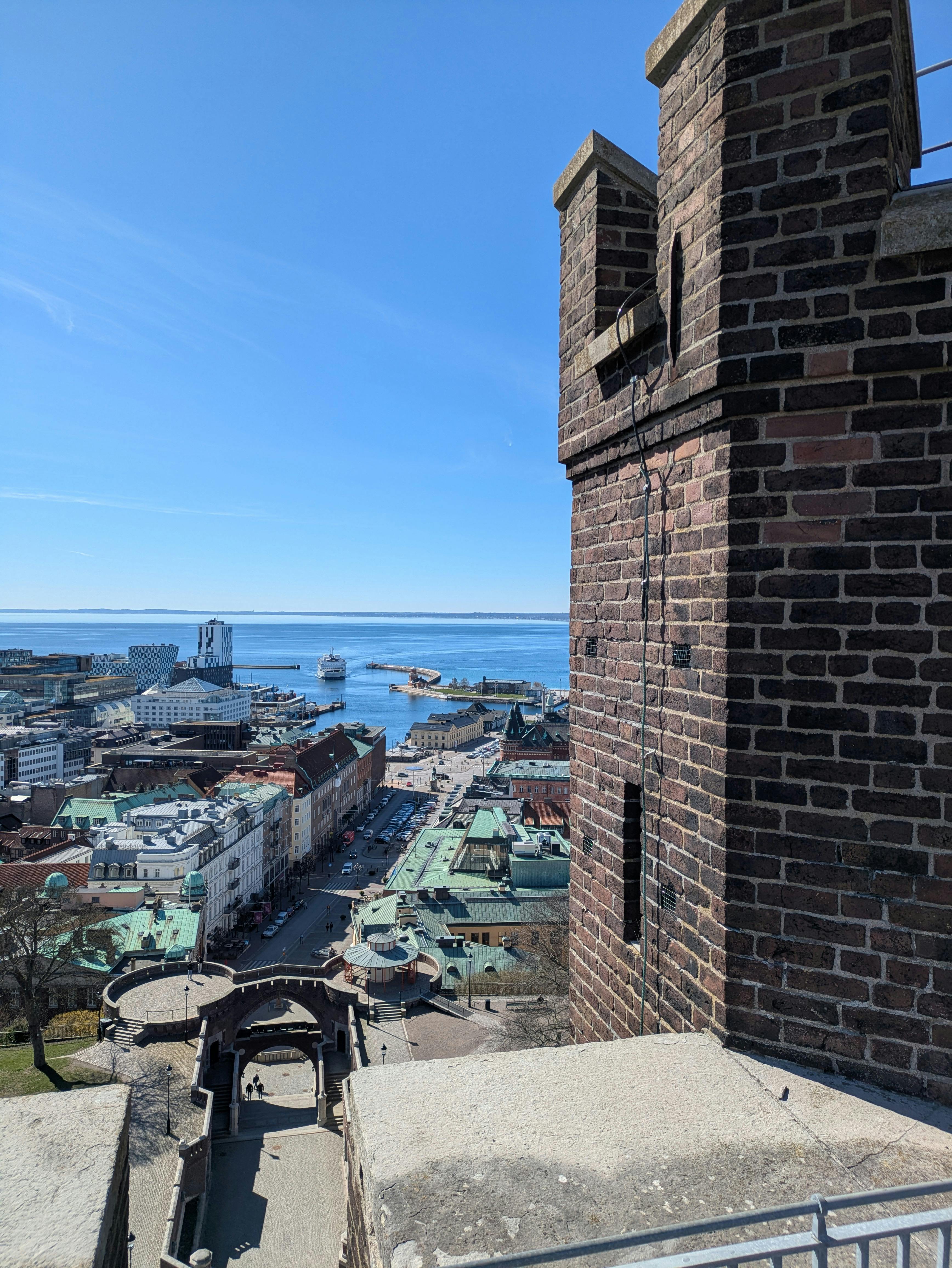 Aerial View of Helsingborg with Castle Tower · Free Stock Photo