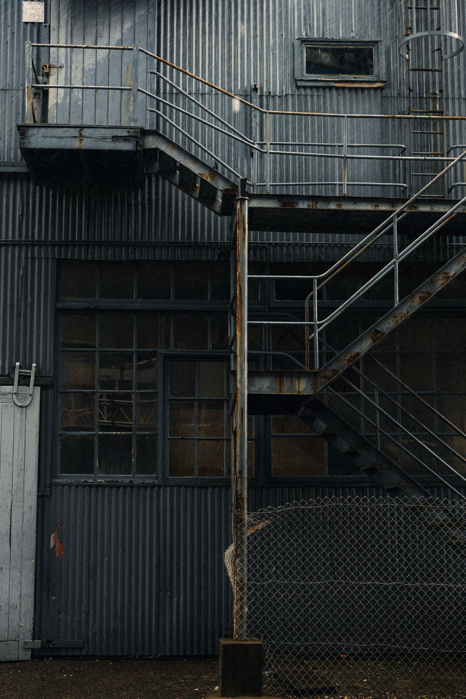 Rustic Industrial Metal Staircase Exterior View · Free Stock Photo
