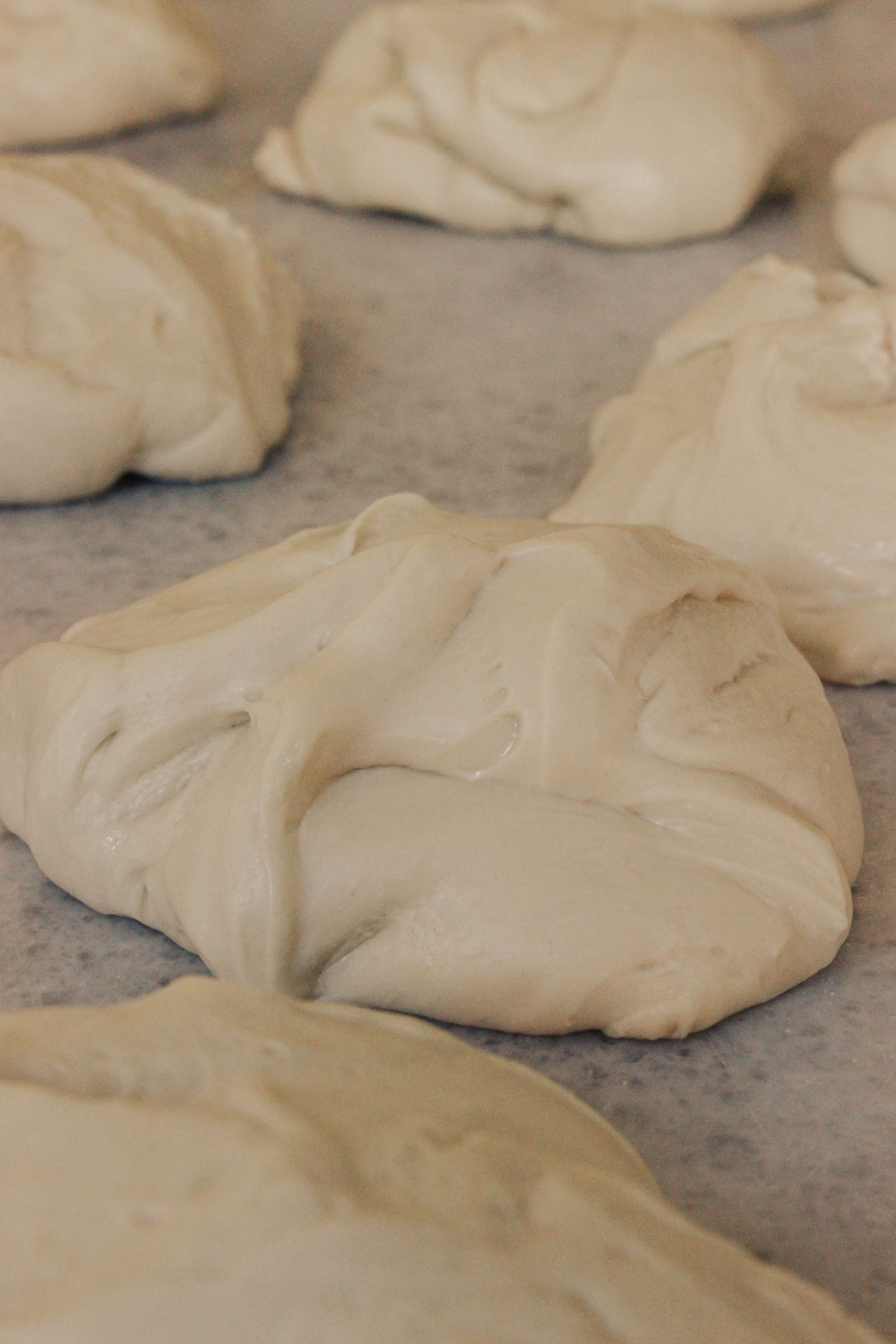 Close-up of Fresh Bread Dough on Baking Sheet · Free Stock Photo