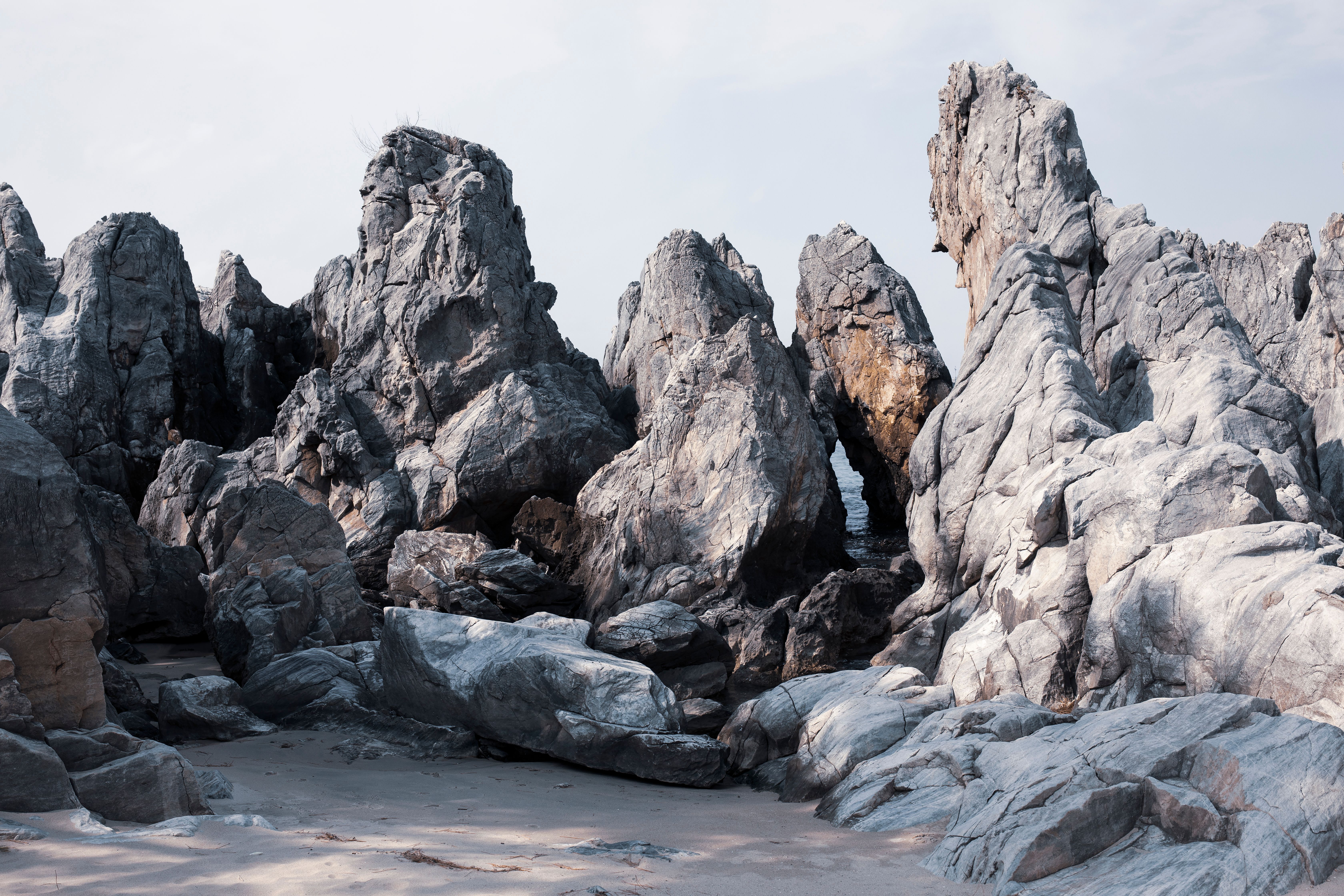 Dramatic Rocky Coastal Landscape Free Stock Photo